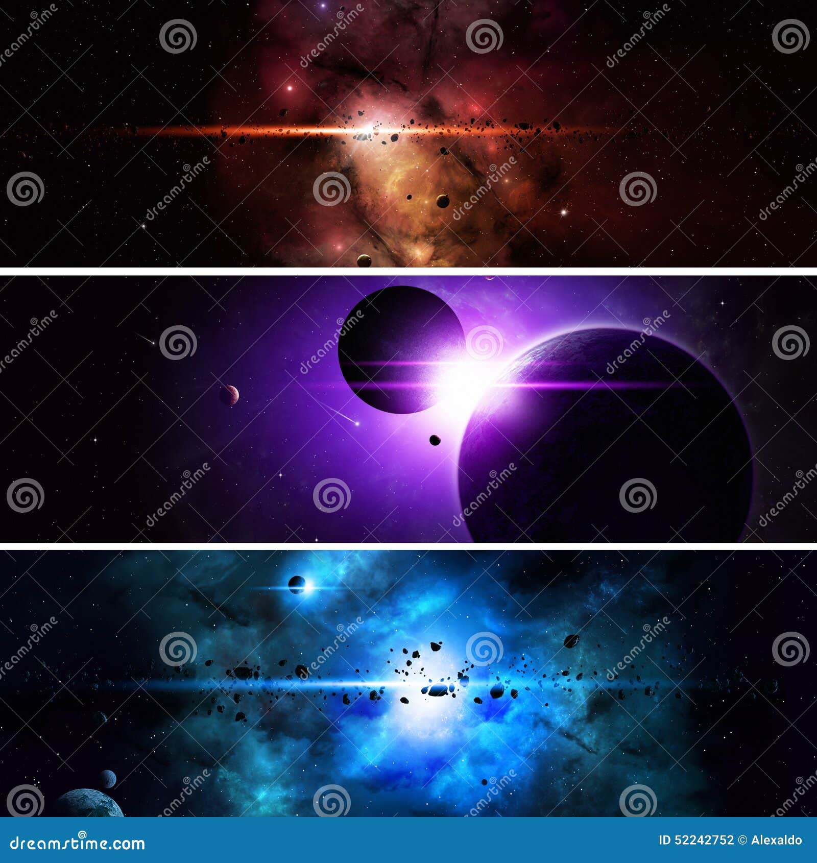 Imaginary Space Banners stock illustration. Illustration of space ...