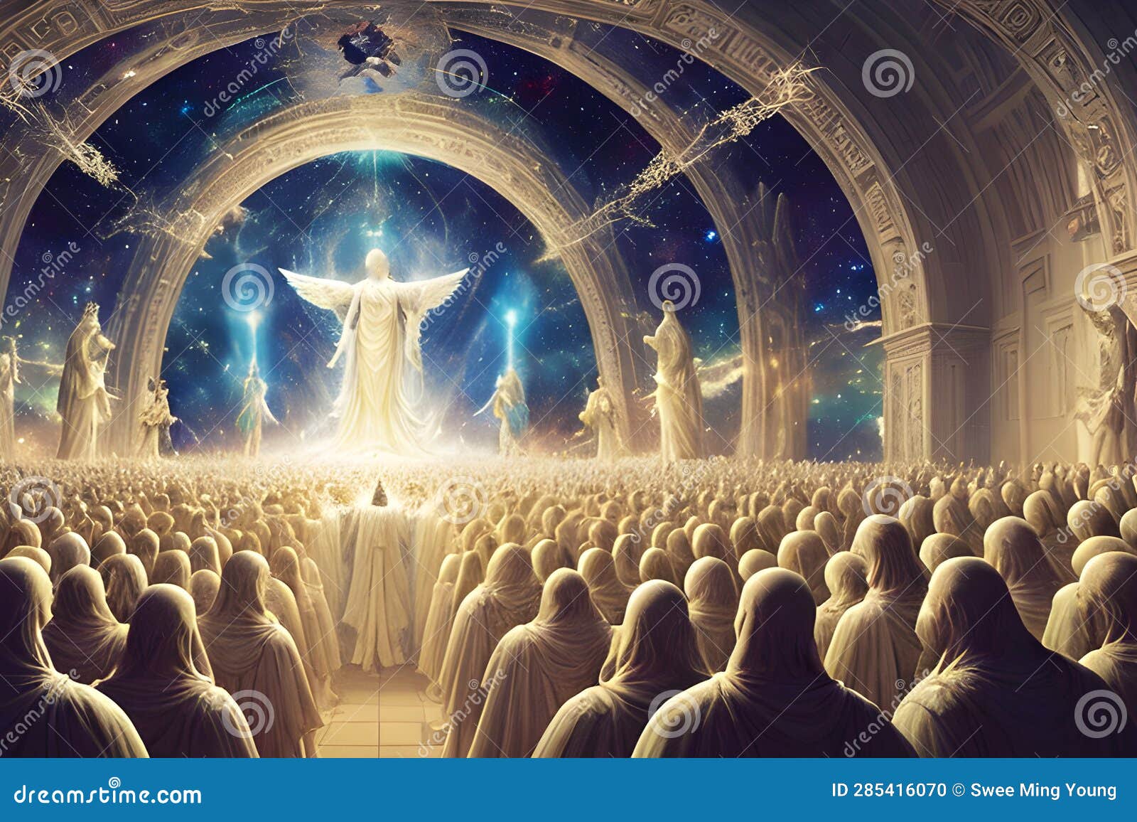 Imaginary Surrealistic Image of the Divine Heaven Where All Men Will ...