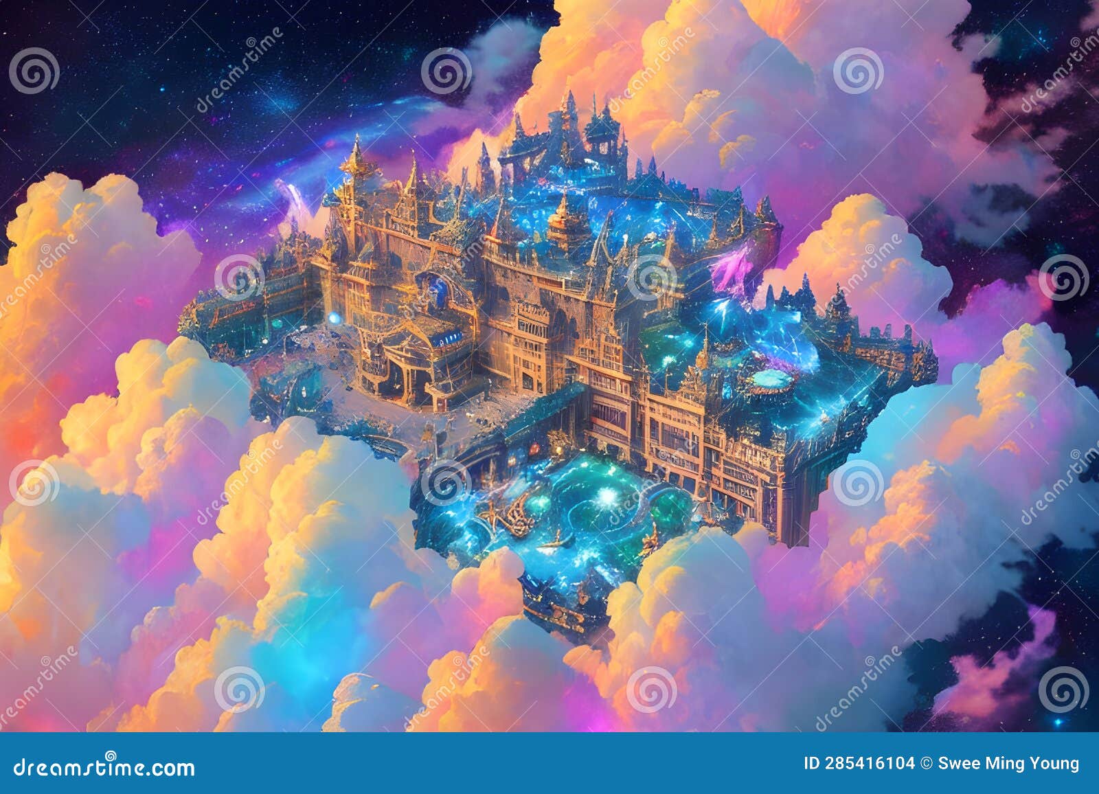 Imaginary Surrealistic Image of the Divine Heaven Where All Men Will ...