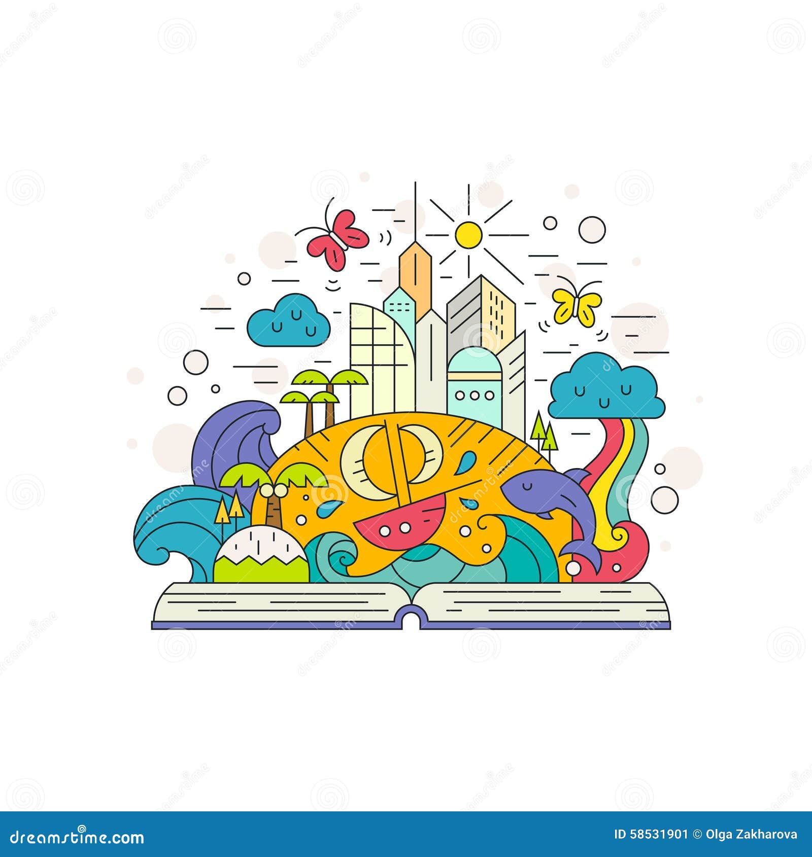 Imagination illustration de vecteur. Illustration du linéaire - 58531901