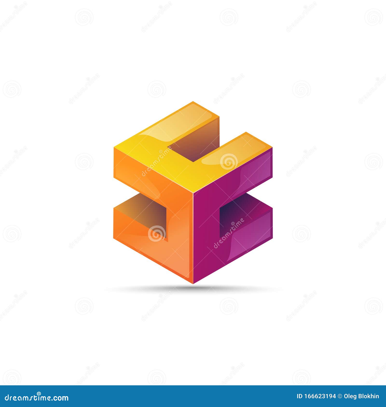 Imagination Abstract Shape Block Element Icon for Business Logo ...