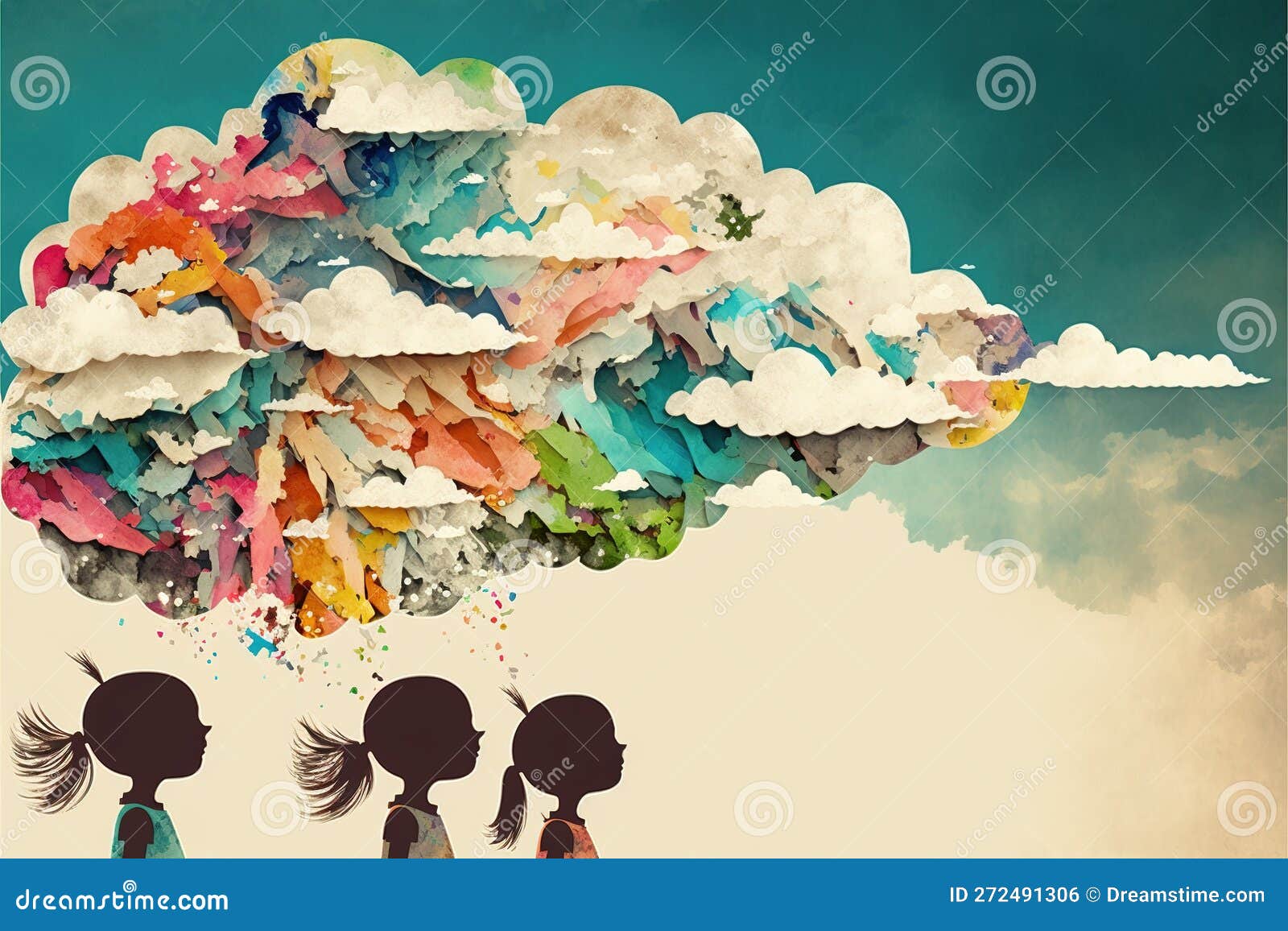 Educational Learning in Creative Way of Children Abstract Art Stock ...