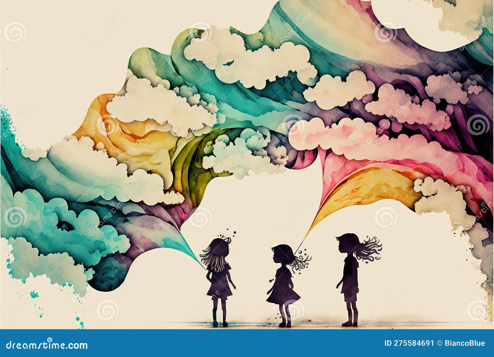 Educational Learning in Creative Way of Children Abstract Art Stock ...