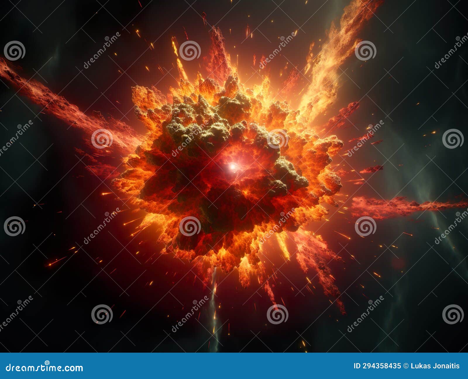 Imagination of a Big Bang Explosion. the Beginning of a Universe Stock ...