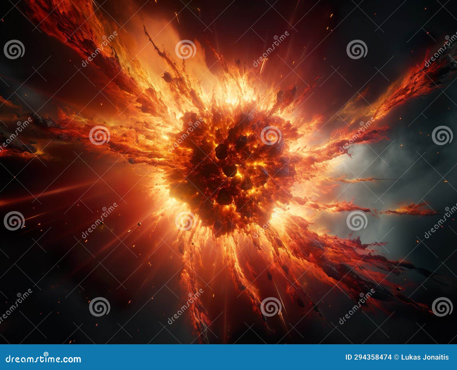 Imagination of a Big Bang Explosion. the Beginning of a Universe Stock ...