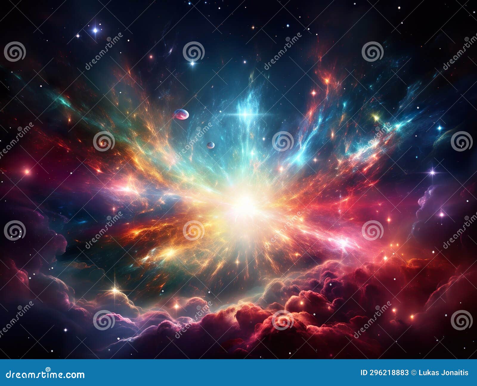 Imagination of a Big Bang Explosion. the Beginning of a Universe Stock ...