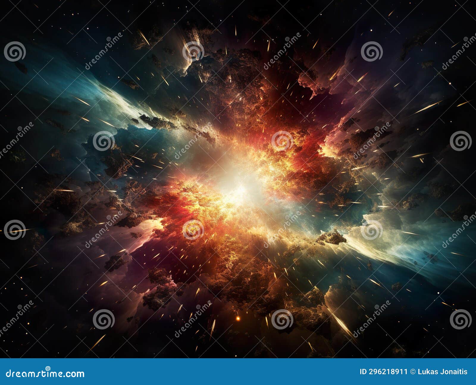 Imagination of a Big Bang Explosion. the Beginning of a Universe Stock ...