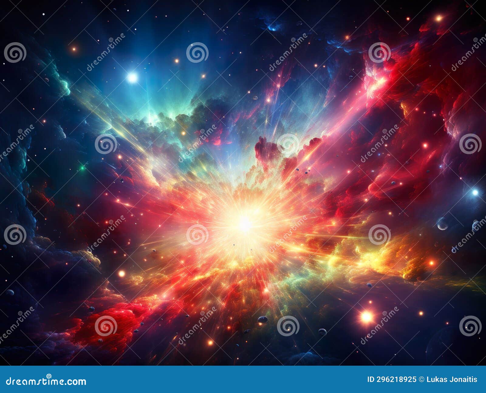 Imagination of a Big Bang Explosion. the Beginning of a Universe Stock ...