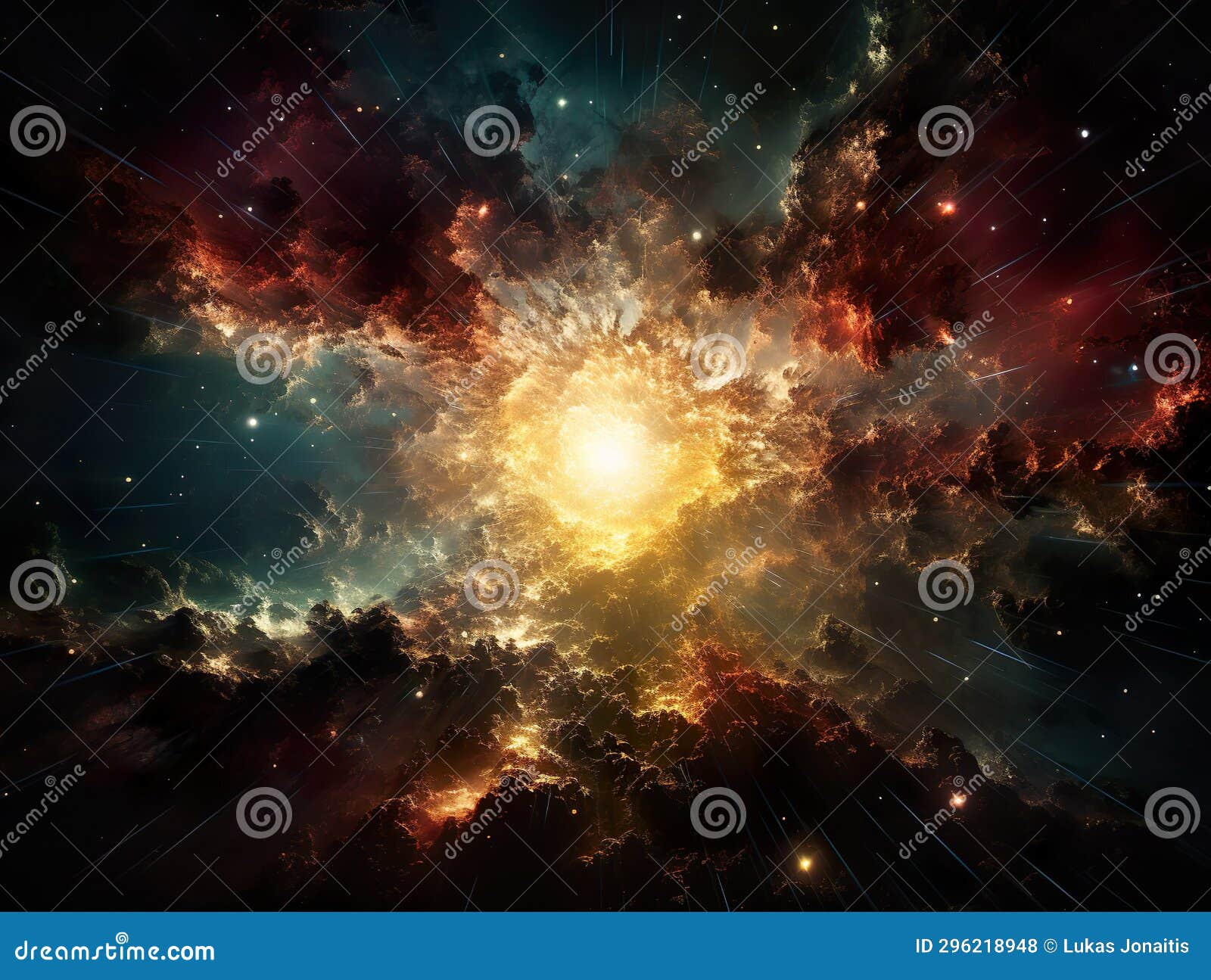 Imagination of a Big Bang Explosion. the Beginning of a Universe Stock ...