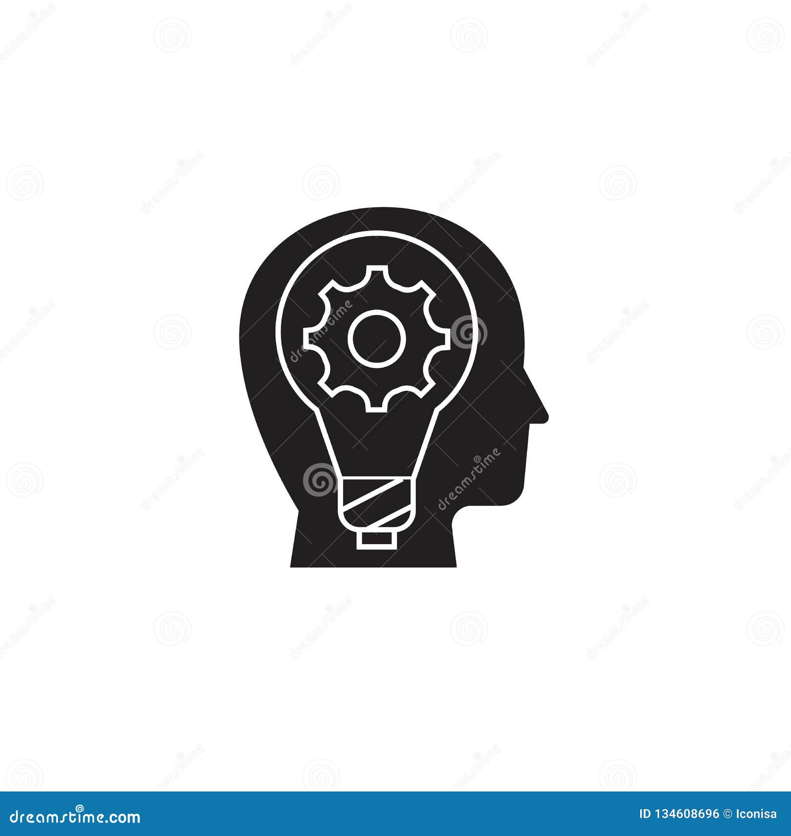 Imagination Black Vector Concept Icon. Imagination Flat Illustration ...