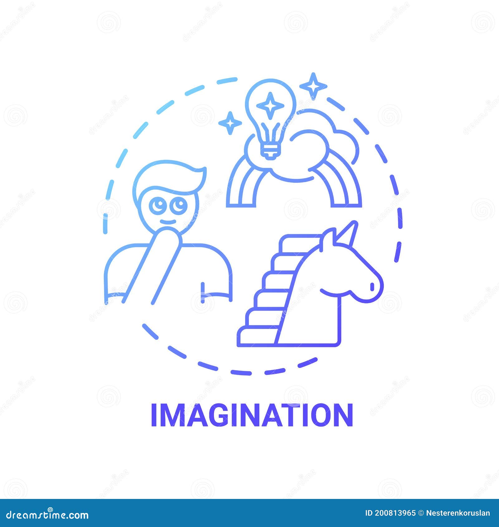 Imagination concept icon stock vector. Illustration of idea - 200813965