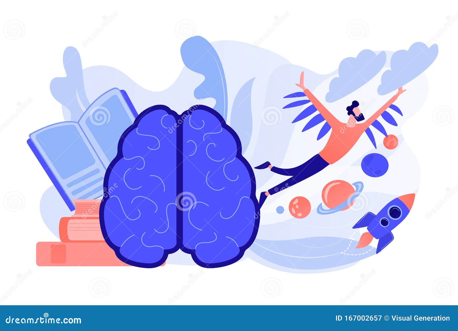 Imagination Concept Vector Illustration. Stock Vector - Illustration of ...