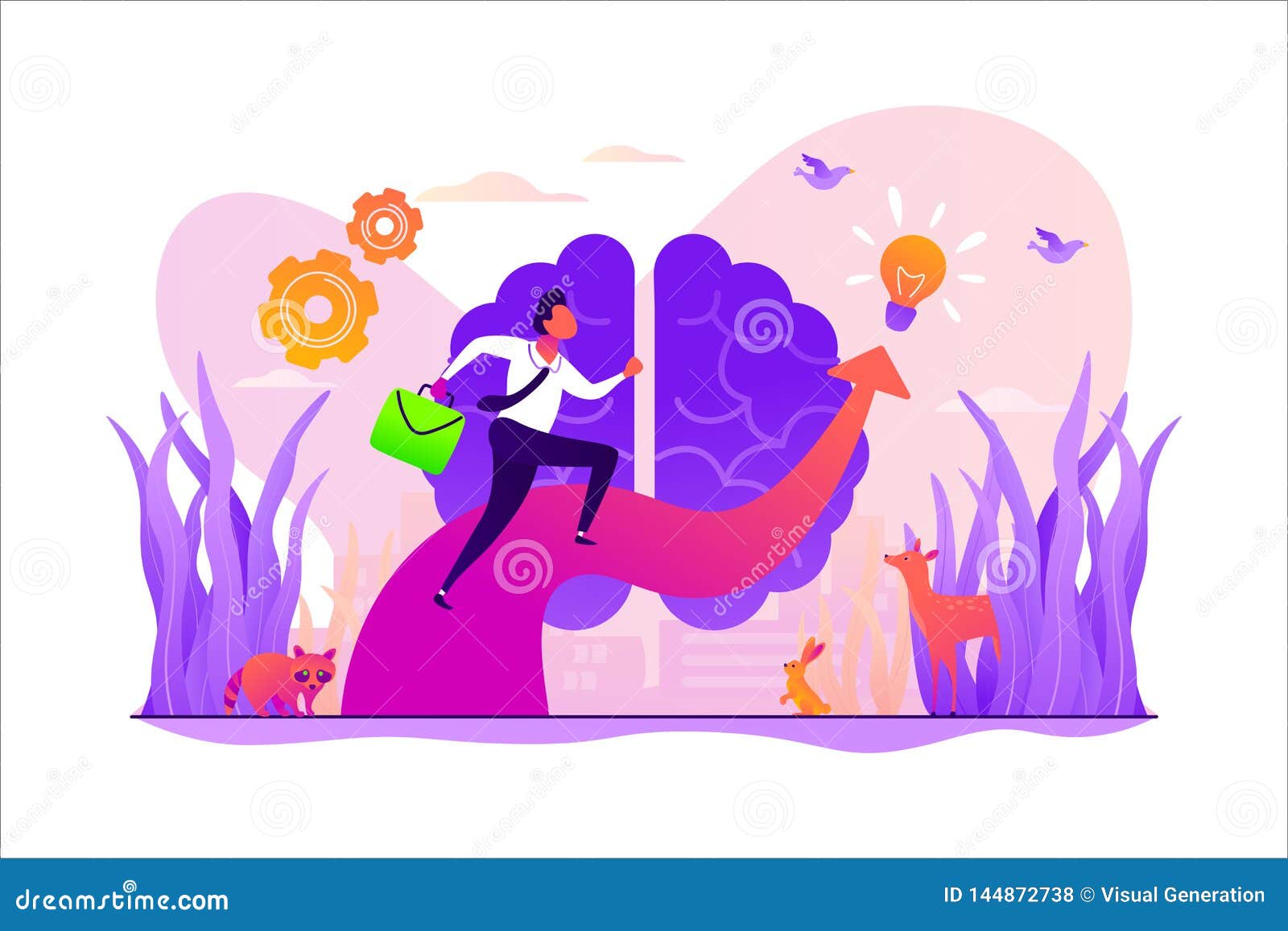 Imagination Concept Vector Illustration. Stock Vector - Illustration of ...
