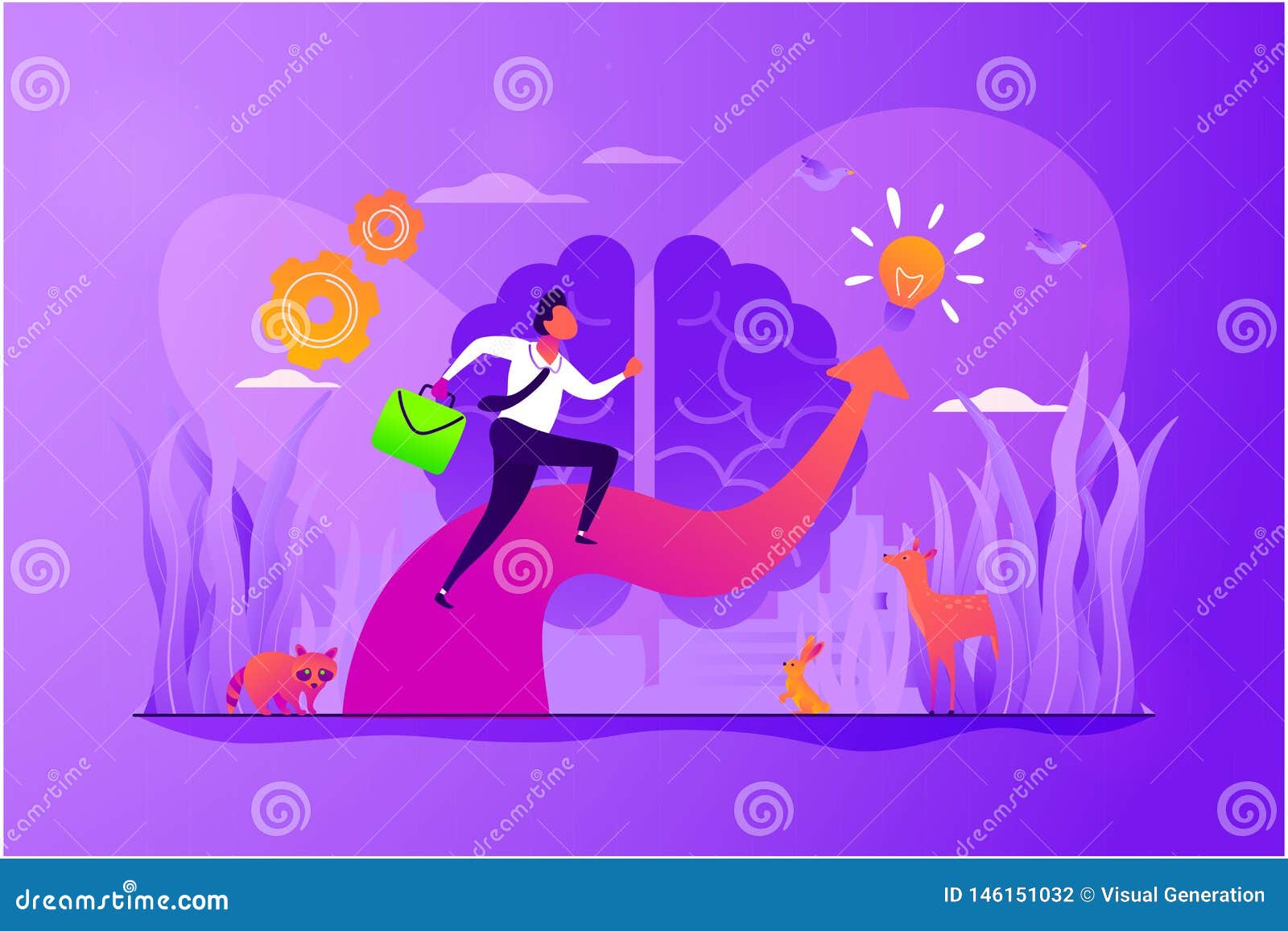 Imagination Concept Vector Illustration. Stock Vector - Illustration of ...