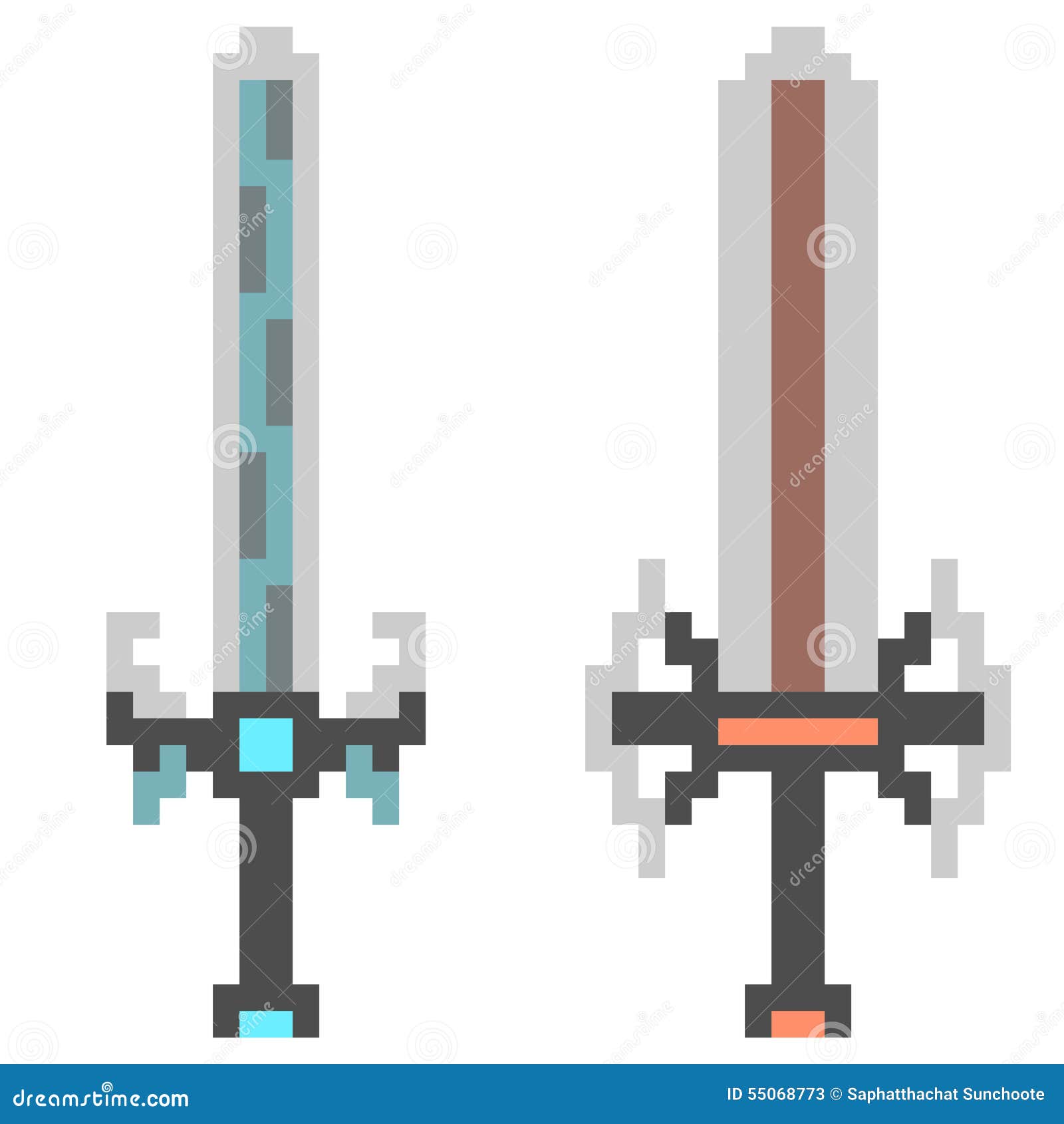 Pixel art Epée | Modèle Coloriage Facile | Dessin à Imprimer