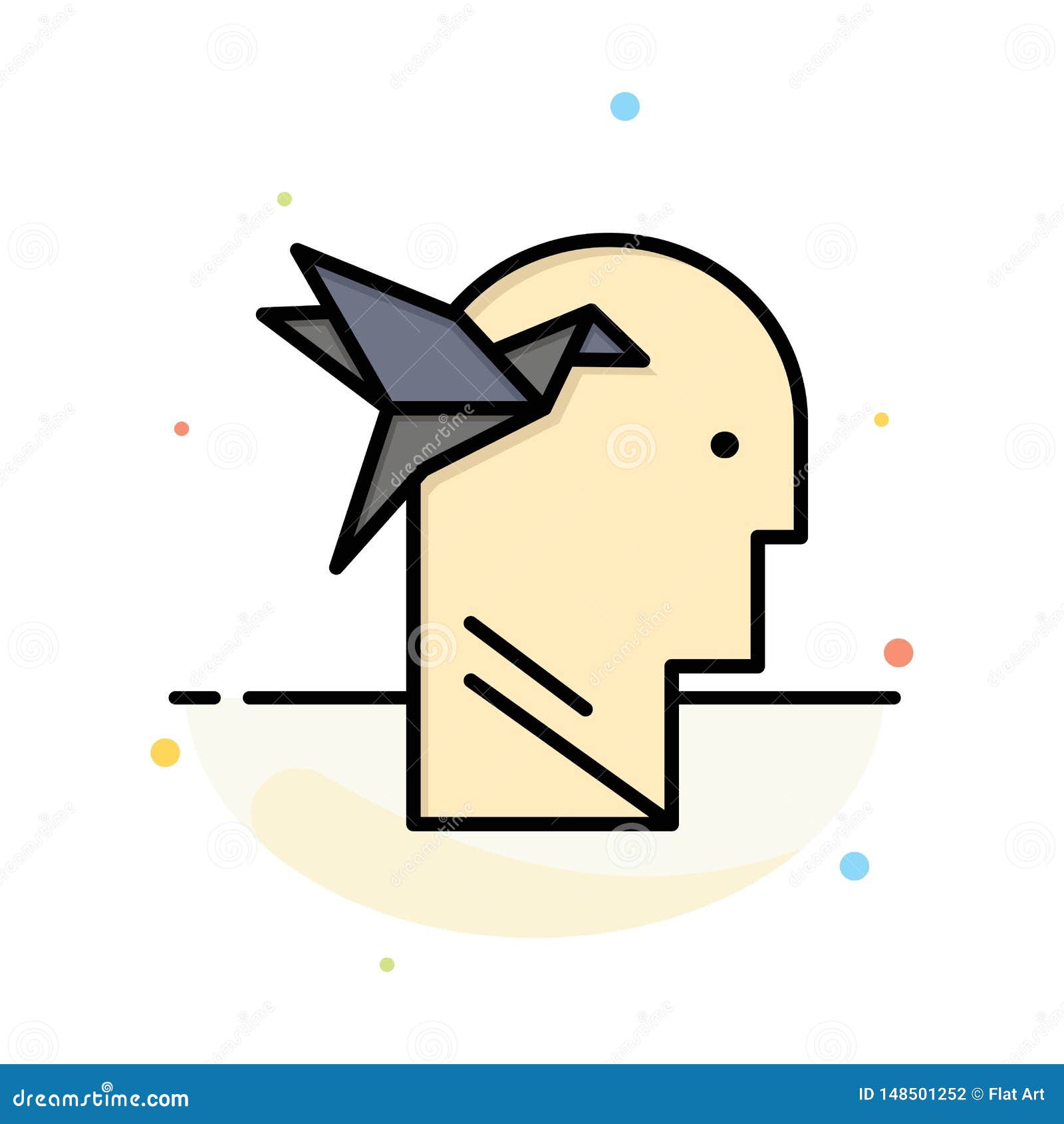 Imagination Form, Imagination, Head, Brian Abstract Flat Color Icon ...