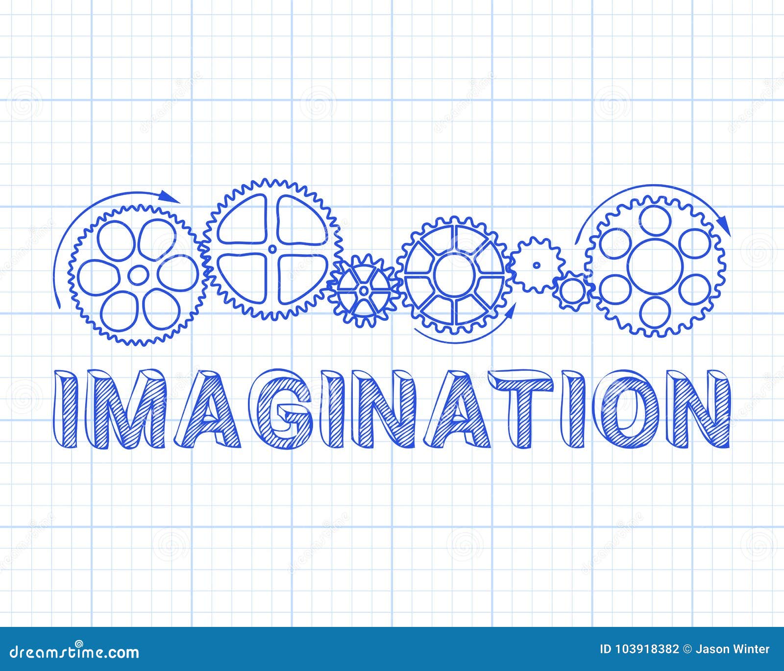 Imagination Graph Paper stock vector. Illustration of thought - 103918382