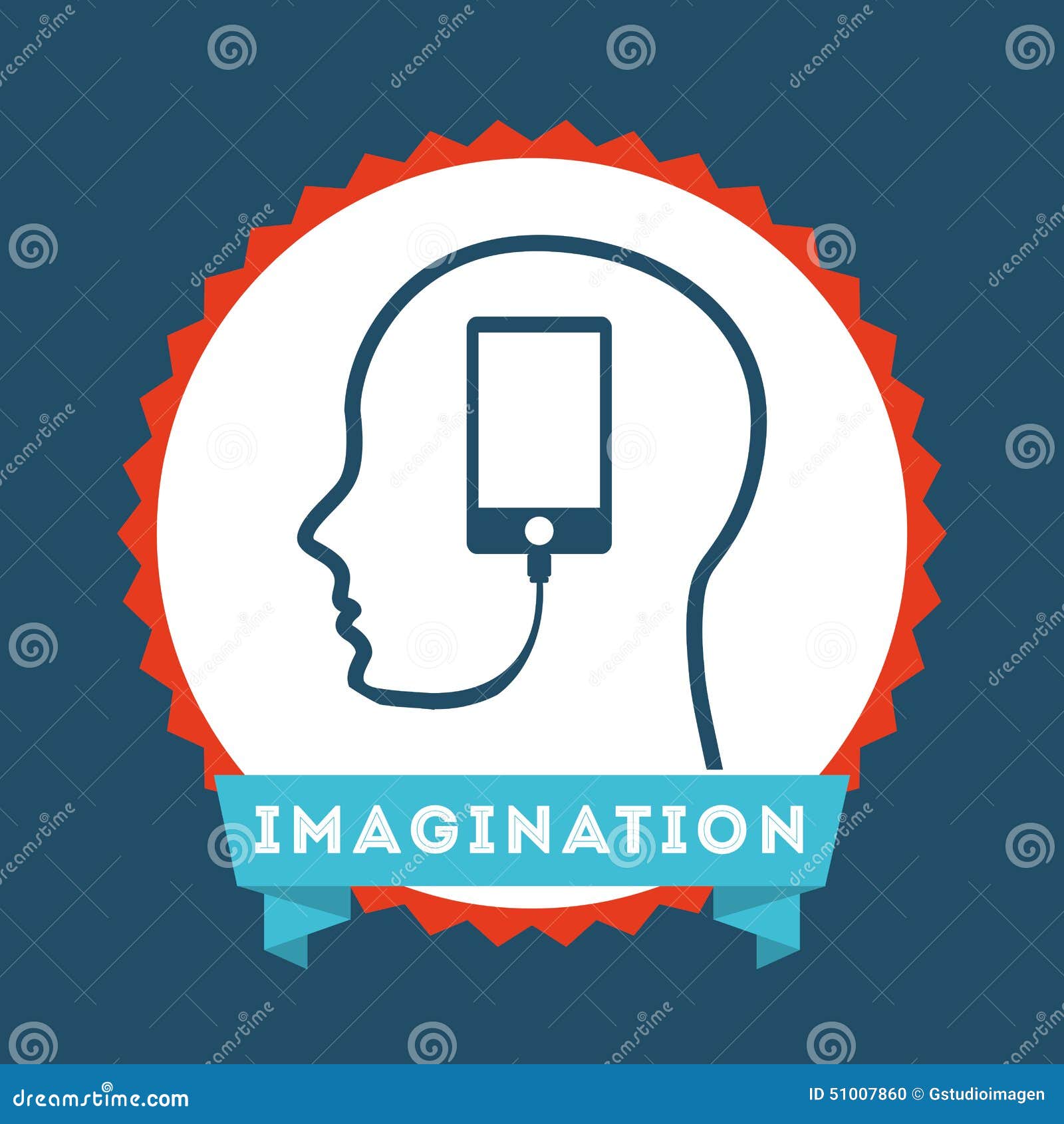 Imagination icon stock vector. Illustration of light - 51007860