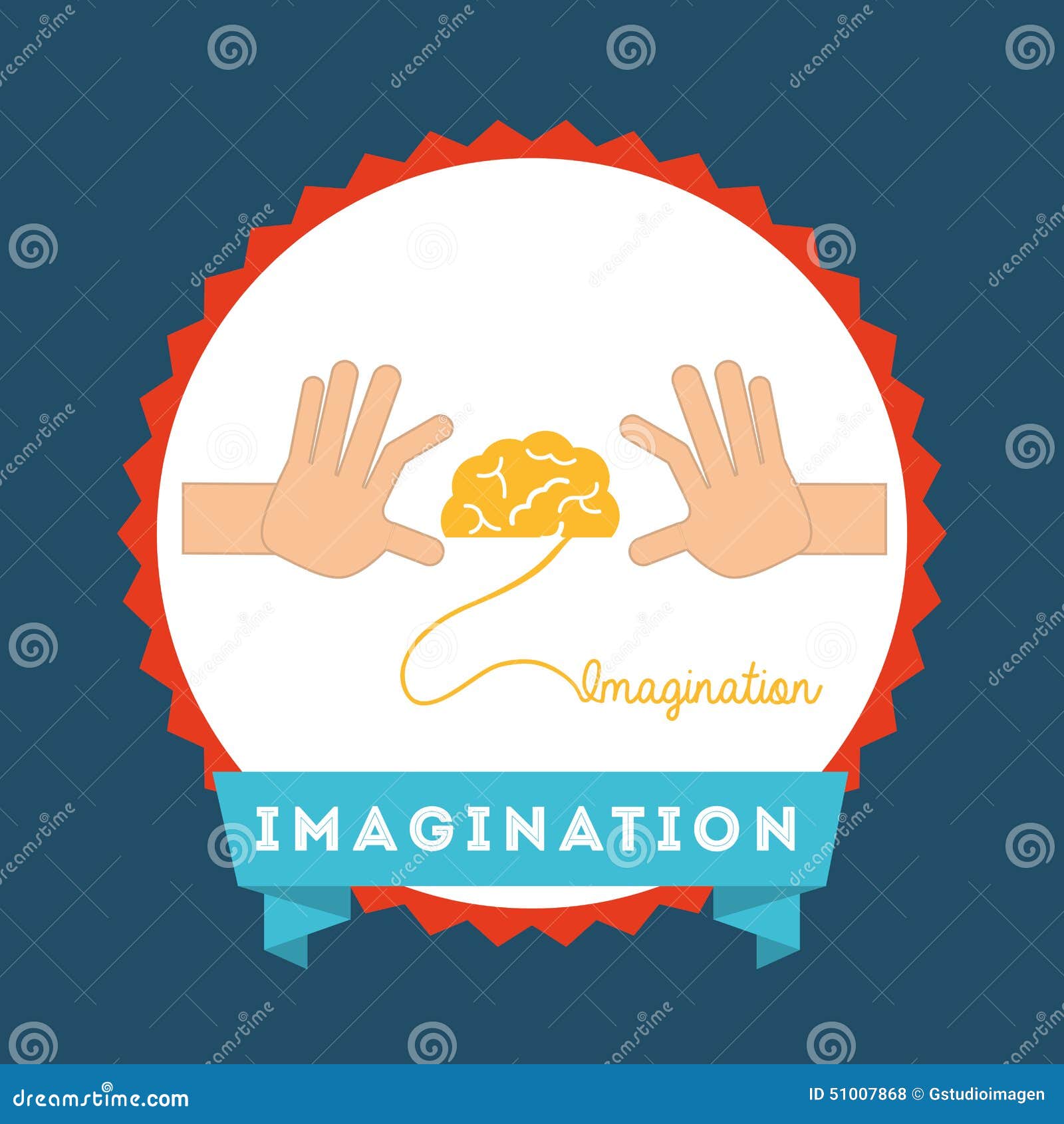 Imagination icon stock vector. Illustration of inspiration - 51007868