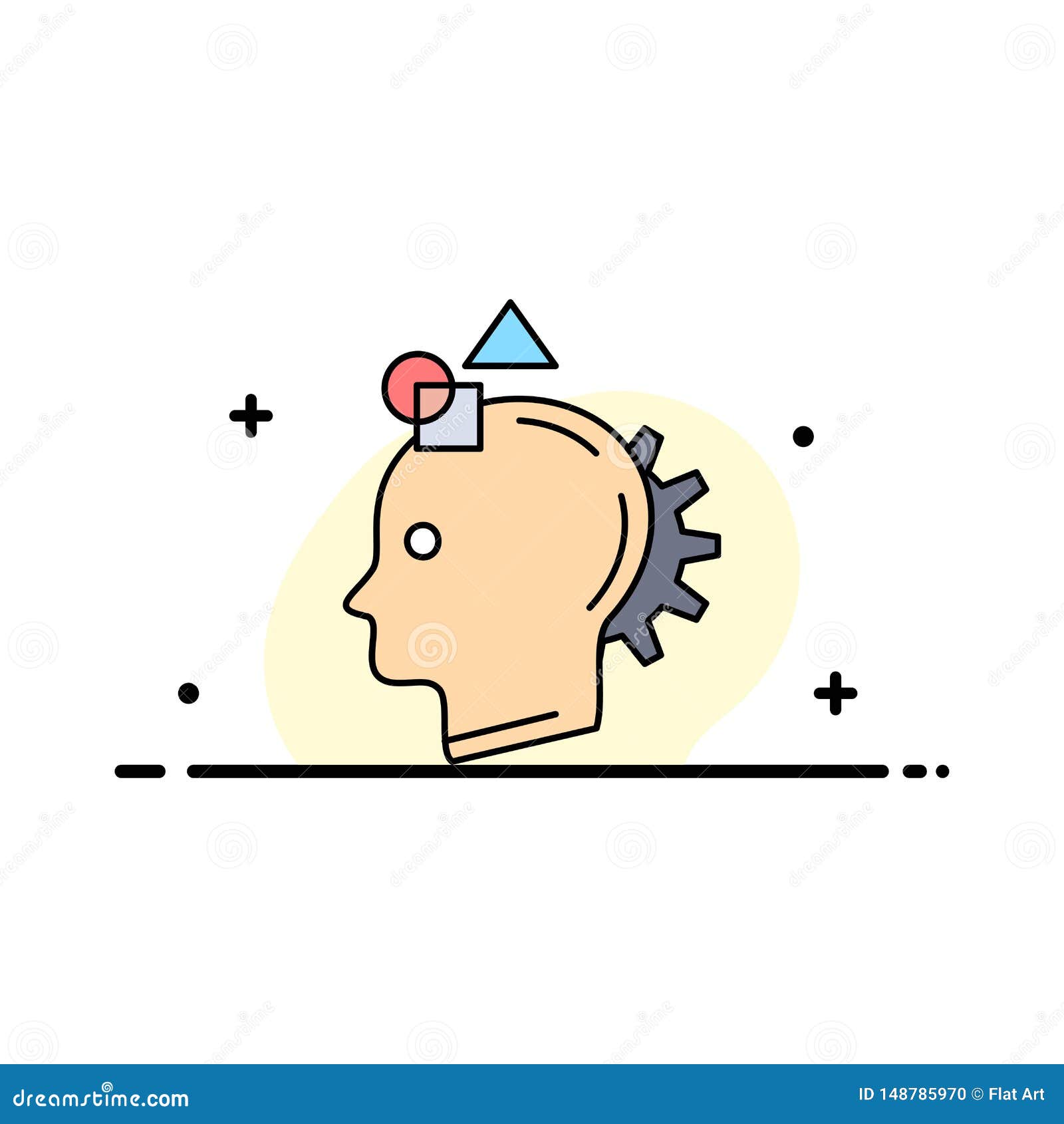 Imagination, Imaginative, Imagine, Idea, Process Flat Color Icon Vector ... Imagination, Imaginative, Imagine, Idea, Process Flat Color Icon Vector ...