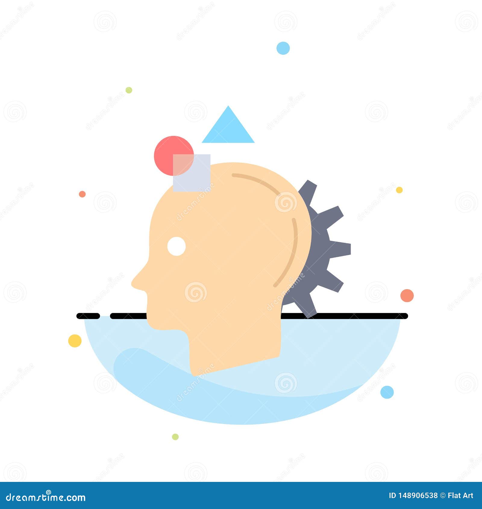 Imagination, Imaginative, Imagine, Idea, Process Flat Color Icon Vector ...