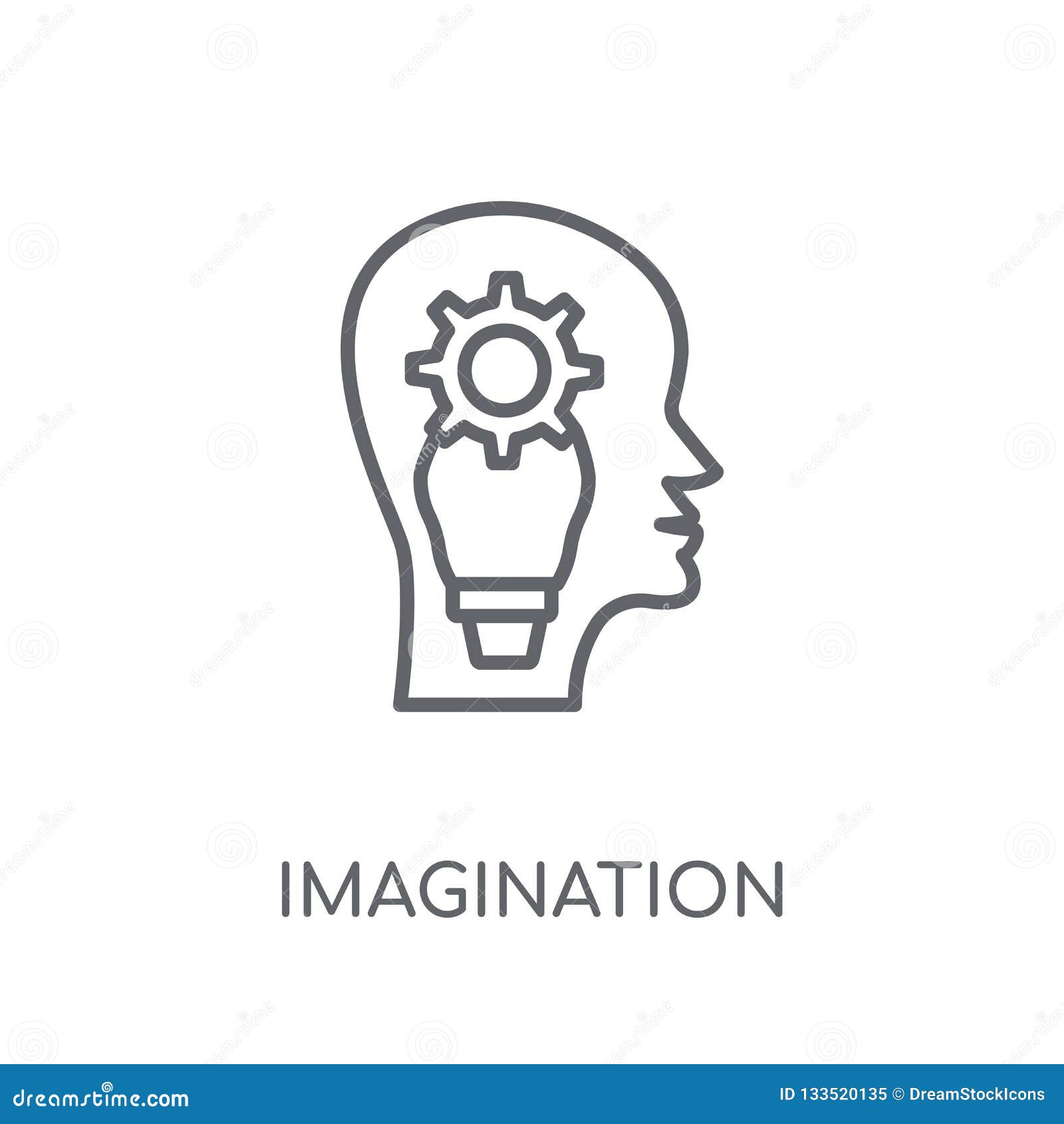 Imagination Linear Icon. Modern Outline Imagination Logo Concept Stock ...
