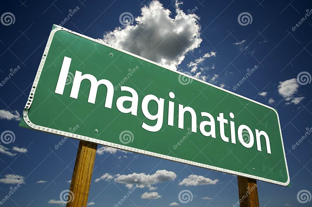 Imagination Road Sign stock image. Image of cloudy, guidepost - 5840209