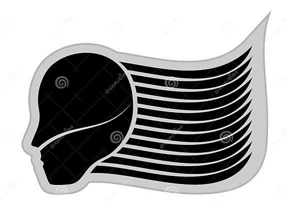 Imagination symbol stock vector. Illustration of profile - 25409922