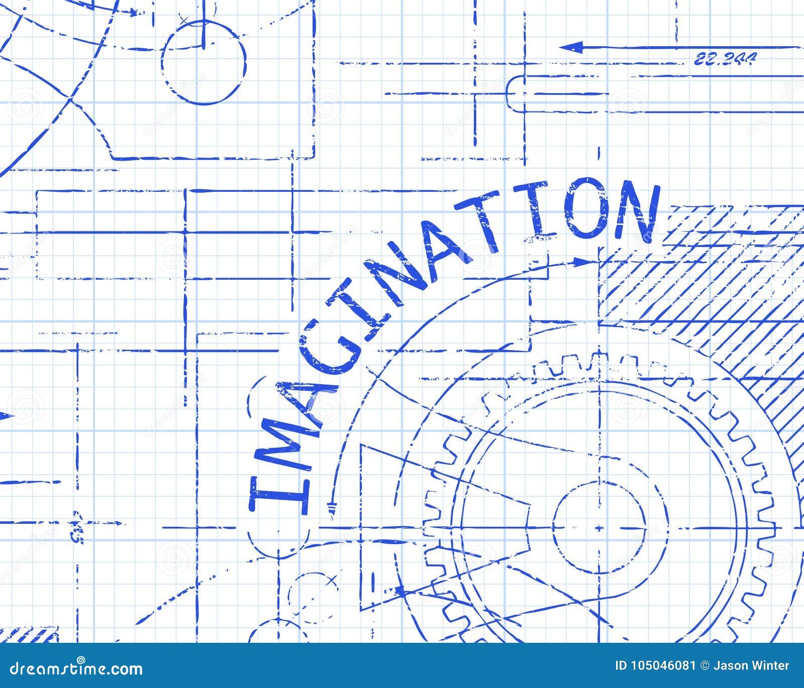 Imagination Graph Paper Machine Stock Vector - Illustration of ...