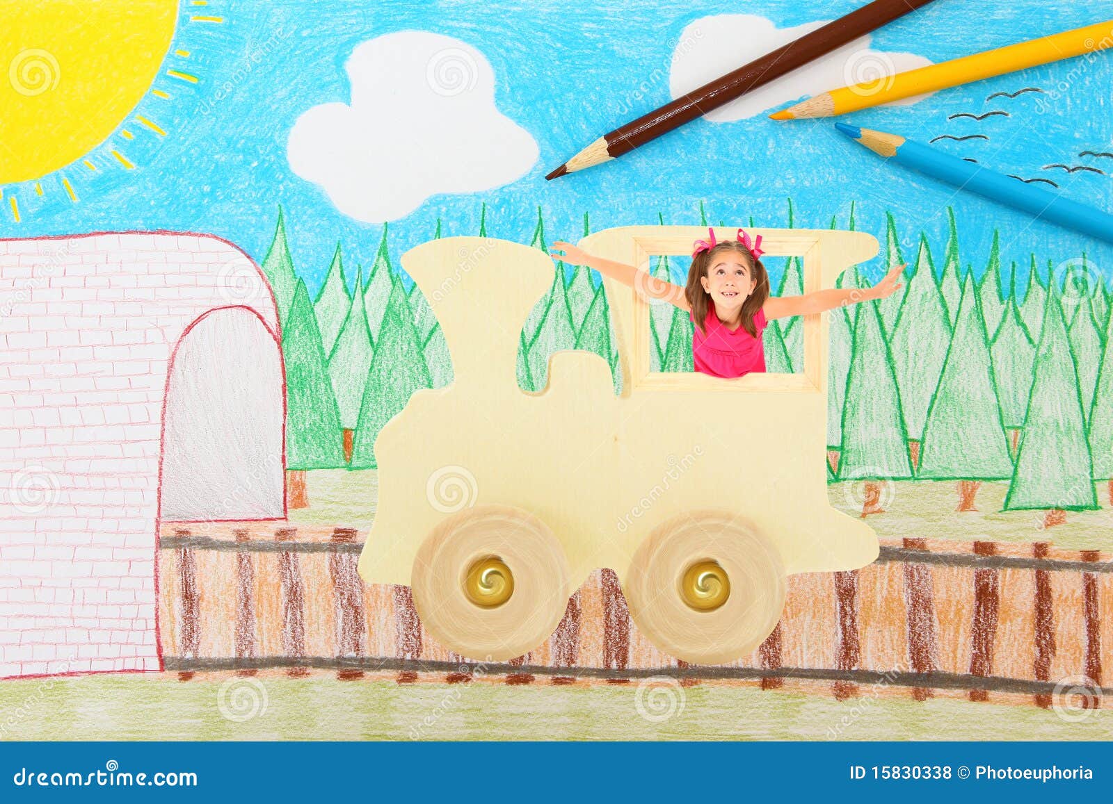 Imagination Transportation stock illustration. Illustration of female ...