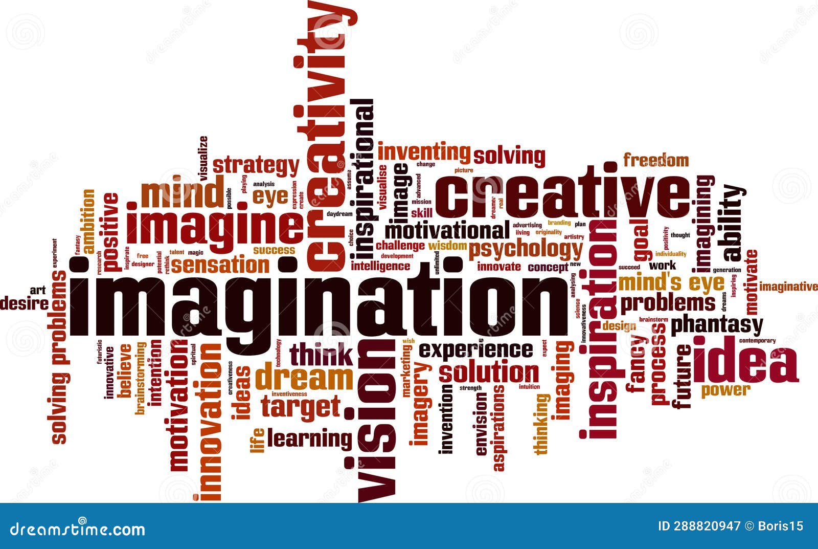 Imagination word cloud stock illustration. Illustration of imaging ...
