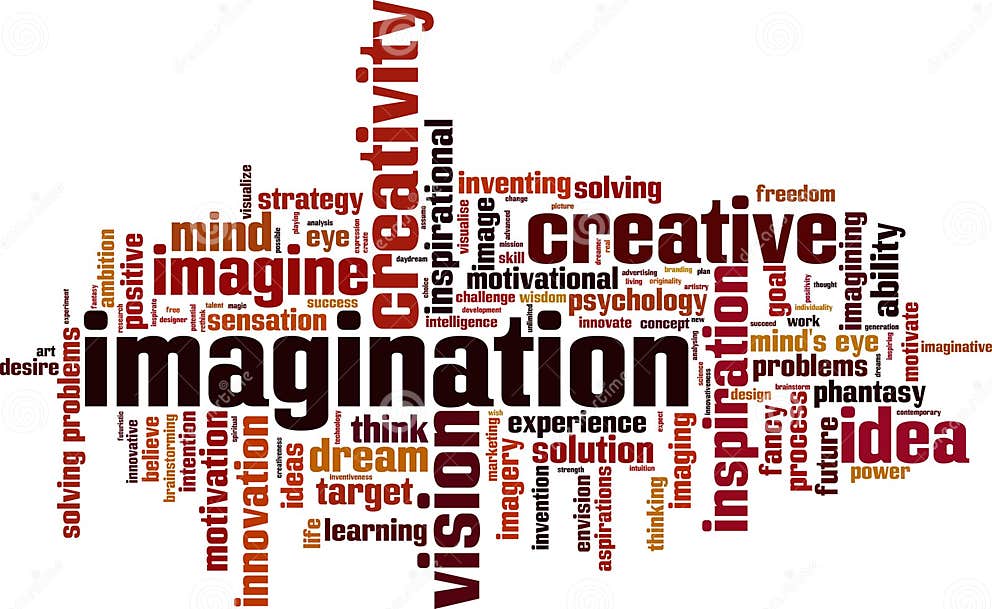 Imagination word cloud stock illustration. Illustration of imaging ...