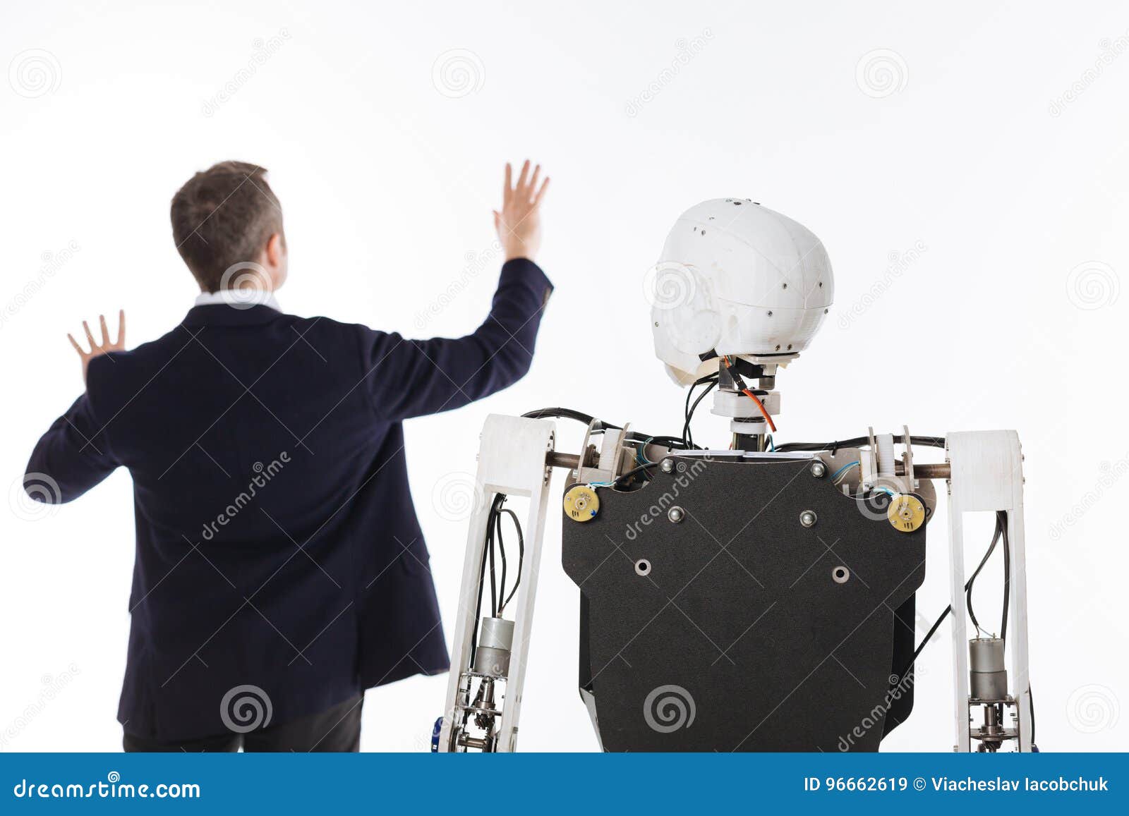 Imaginative Brilliant Man Employing Innovative Technologies Stock Image ...