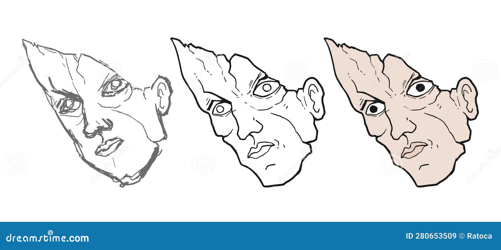 Imaginative Broken Head Illustration Stock Vector - Illustration of ...