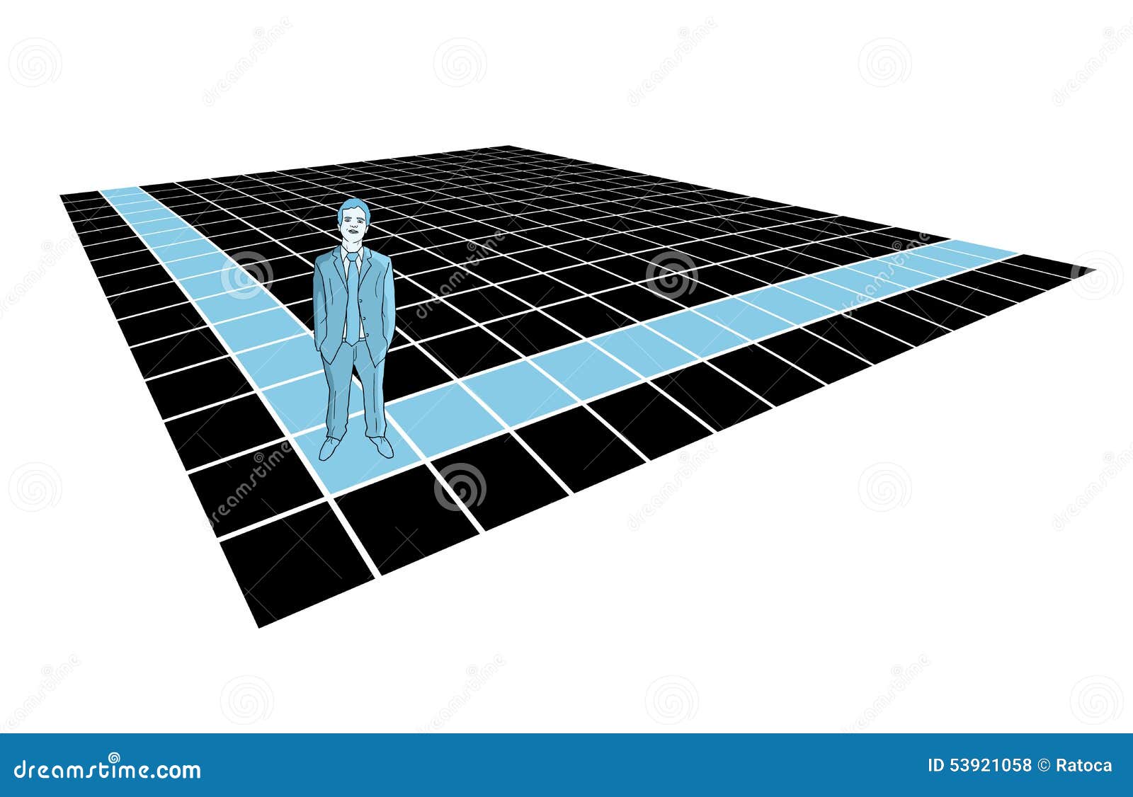 Imaginative Business Man Illustration Stock Vector - Illustration of ...