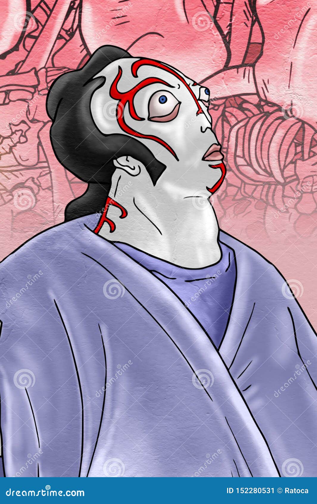 Imaginative Cartoon Characters Drawing By Hand Stock Photography ...