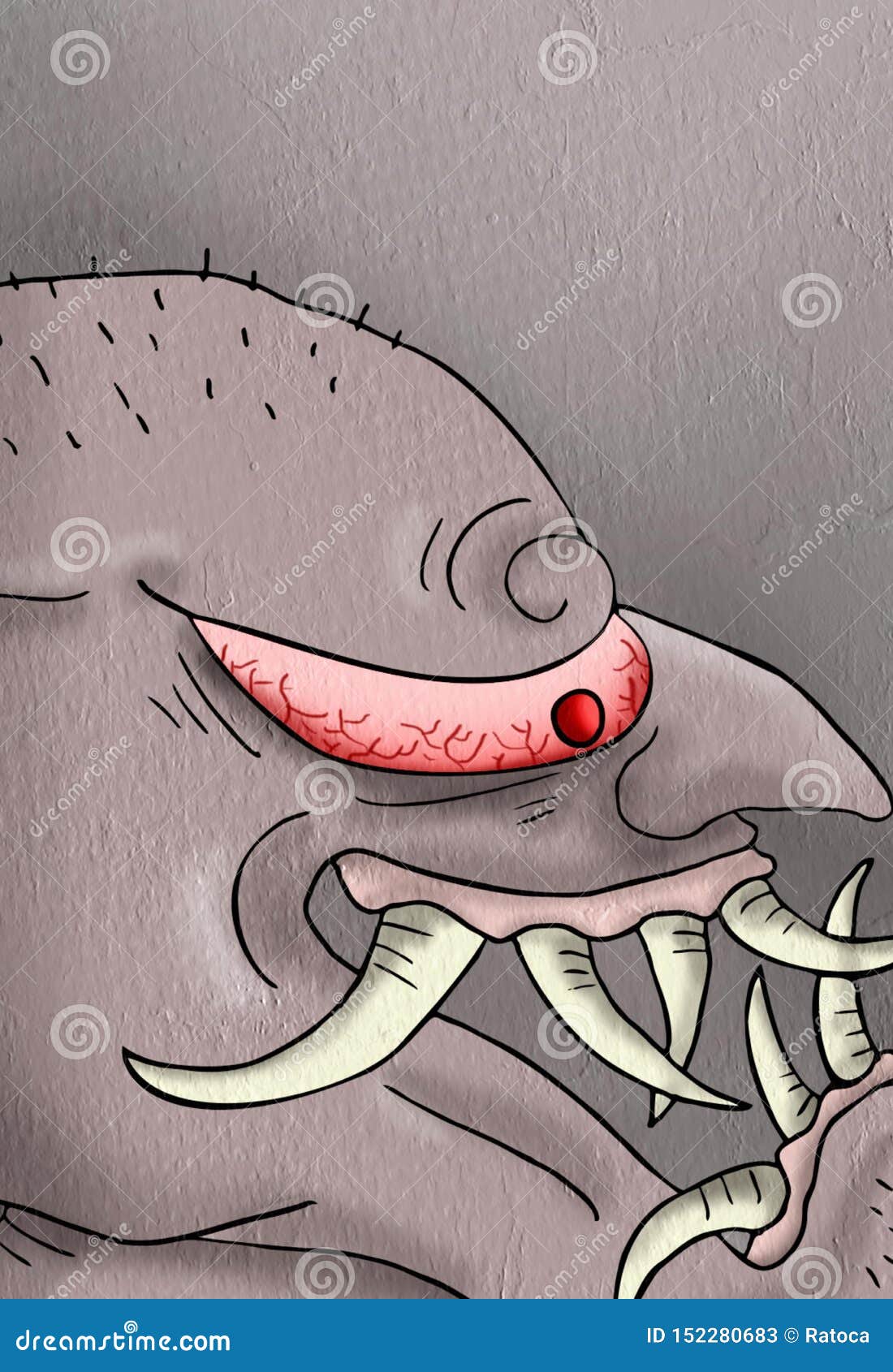 Imaginative Cartoon Characters Drawing by Hand Stock Illustration ...