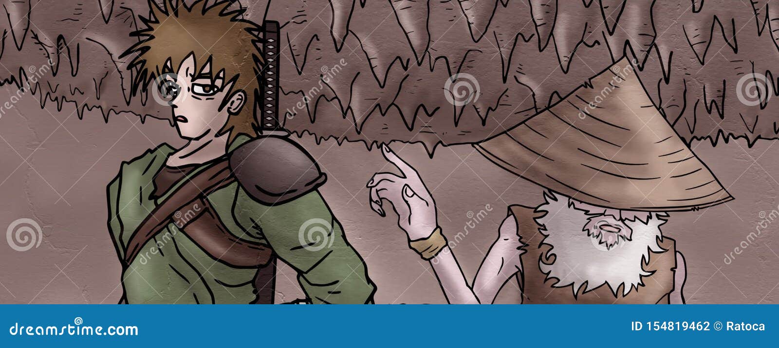 Imaginative Cartoon Characters Drawing by Hand Stock Illustration ...