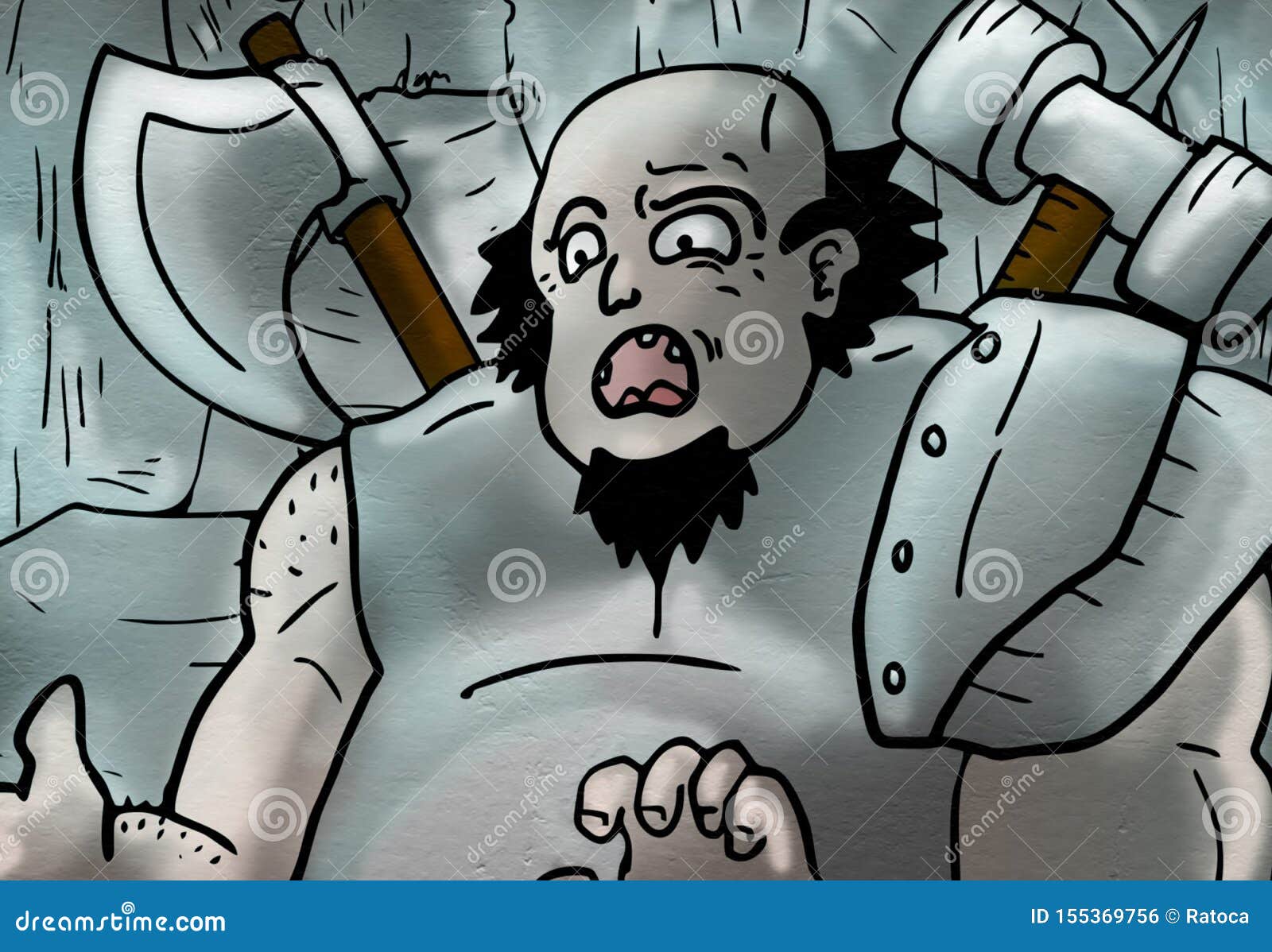 Imaginative Cartoon Characters Drawing by Hand Stock Illustration ...