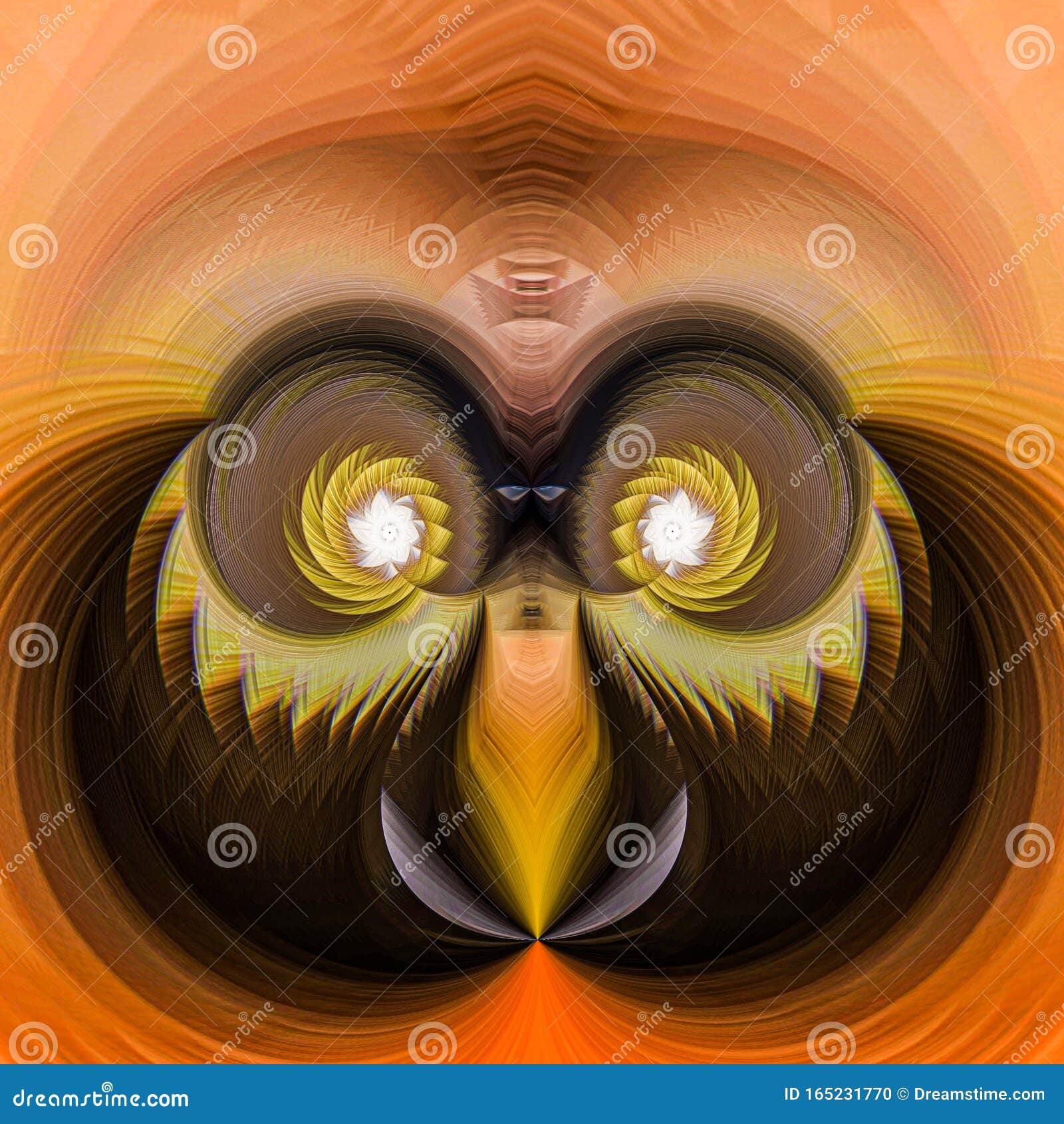 Imaginative Colored Abstract Faces, Eyes As a Twirl Illustration Stock ...
