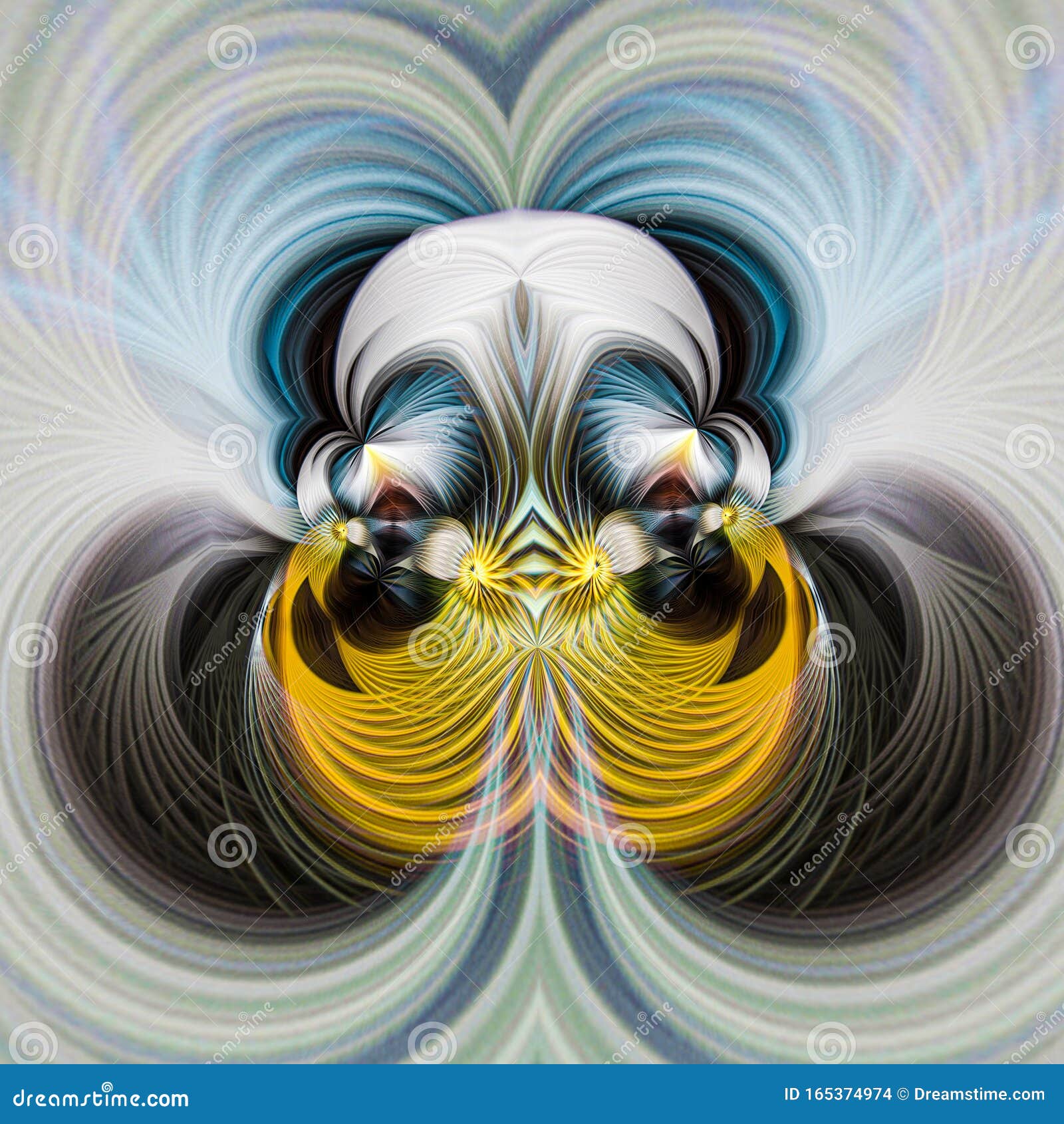 Imaginative Colored Abstract Faces, Eyes As a Twirl Illustration Stock ...