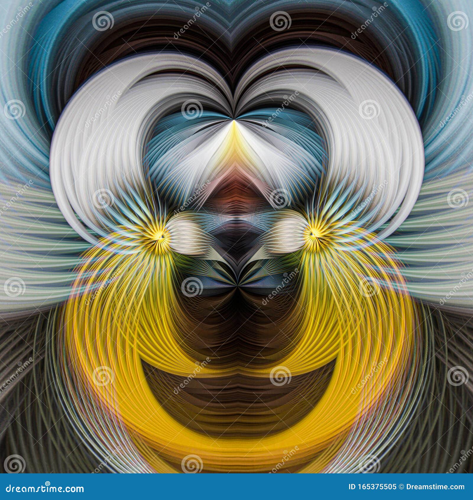 Imaginative Colored Abstract Faces, Eyes As a Twirl Illustration Stock ...