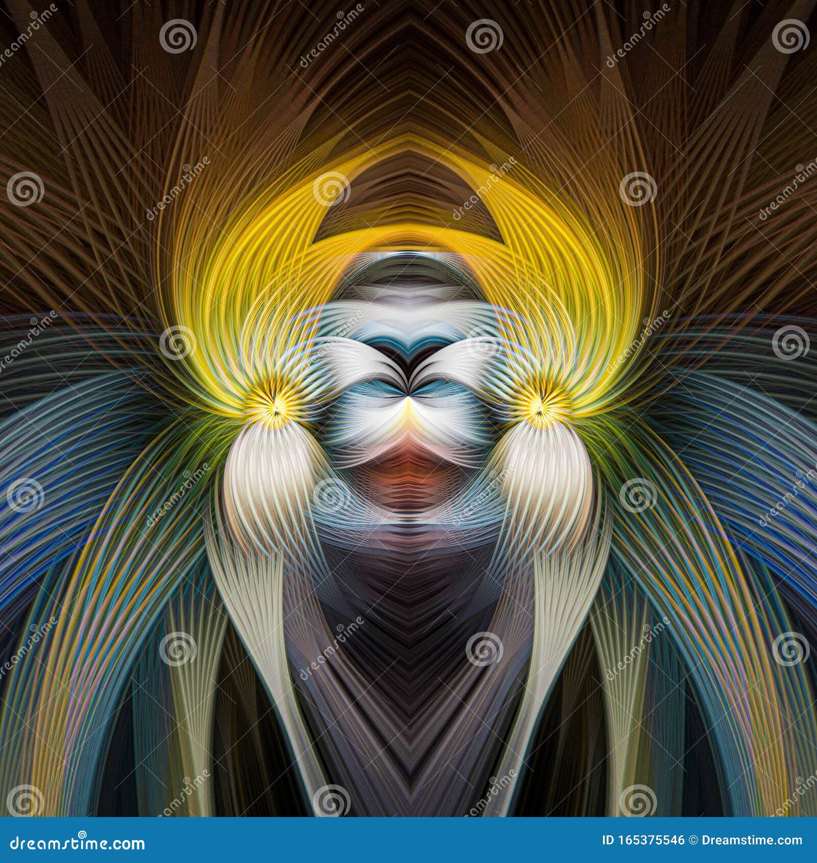 Imaginative Colored Abstract Faces, Eyes As a Twirl Illustration Stock ...