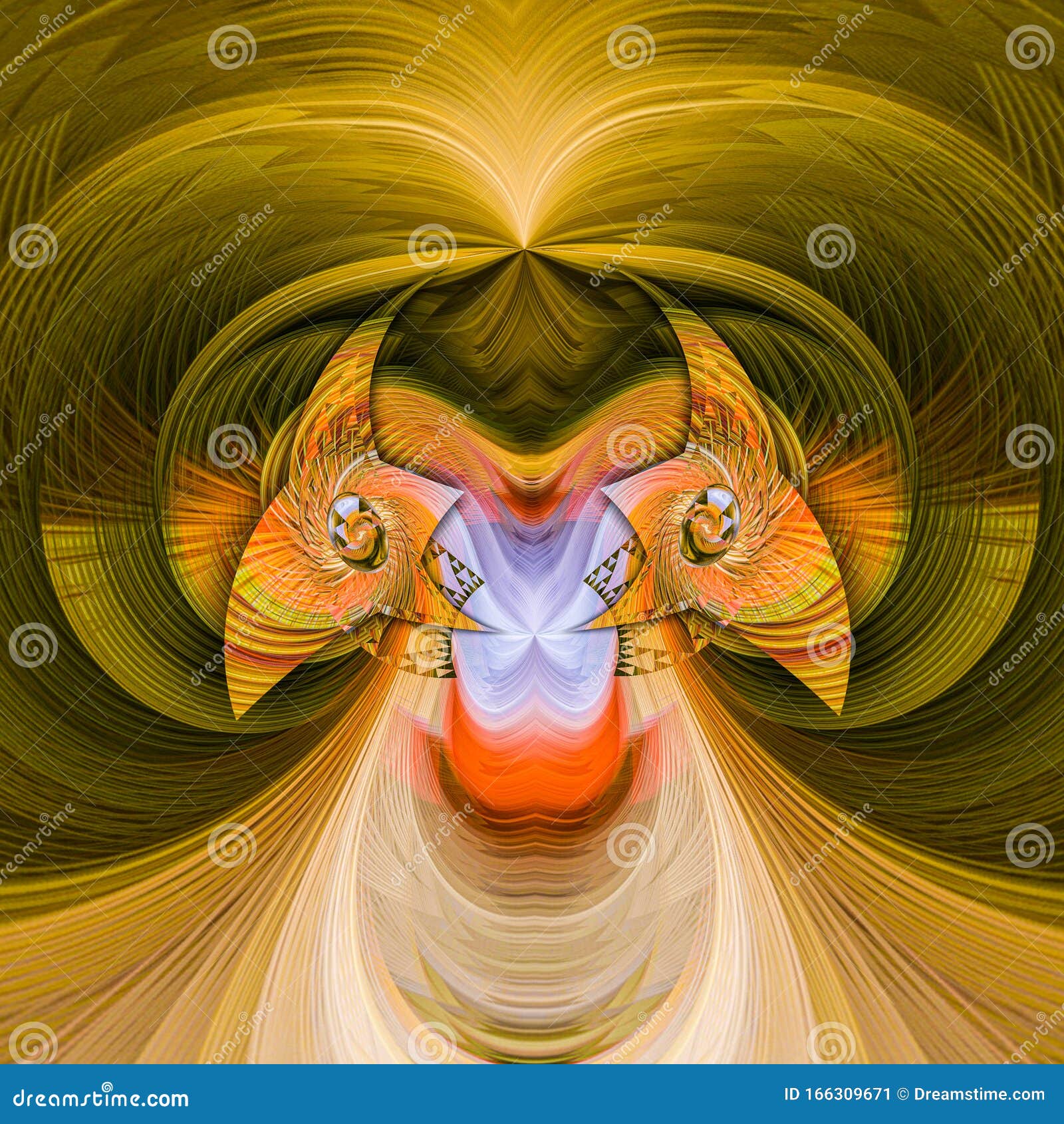 Imaginative Colored Abstract Faces, Eyes As a Twirl Illustration Stock ...