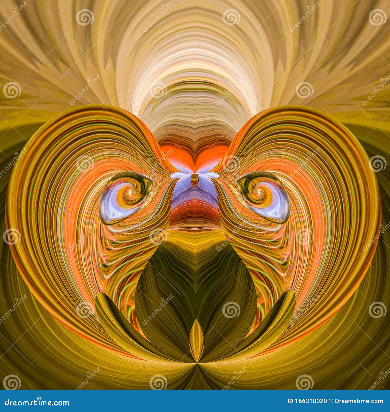 Imaginative Colored Abstract Faces, Eyes As a Twirl Illustration Stock ...