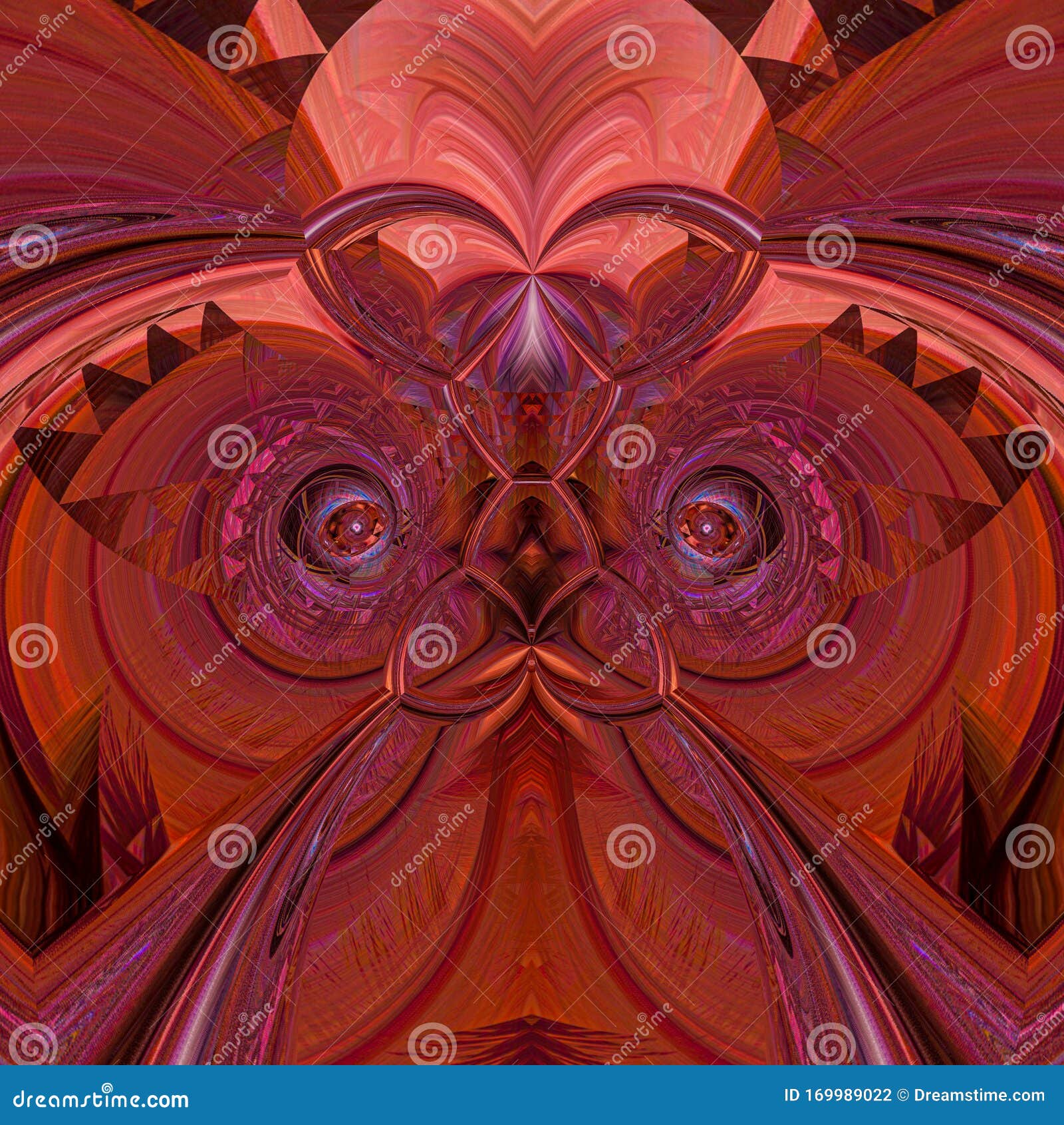 Imaginative Colored Abstract Faces, Eyes As a Twirl Illustration Stock ...