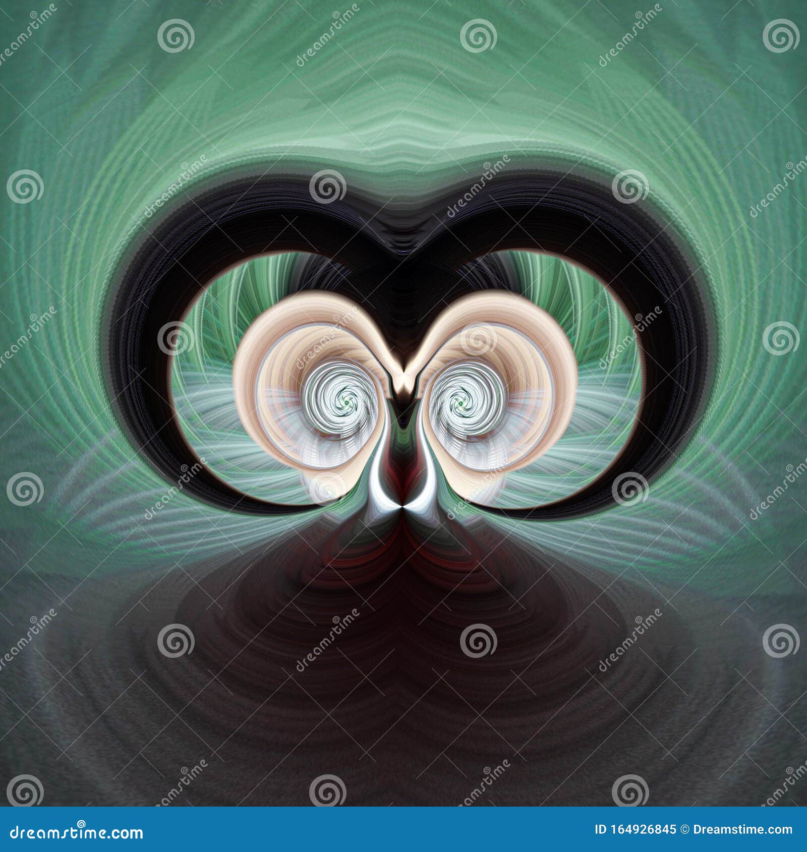 Imaginative Colored Abstract Faces, Eyes As a Twirl Illustration Stock ...