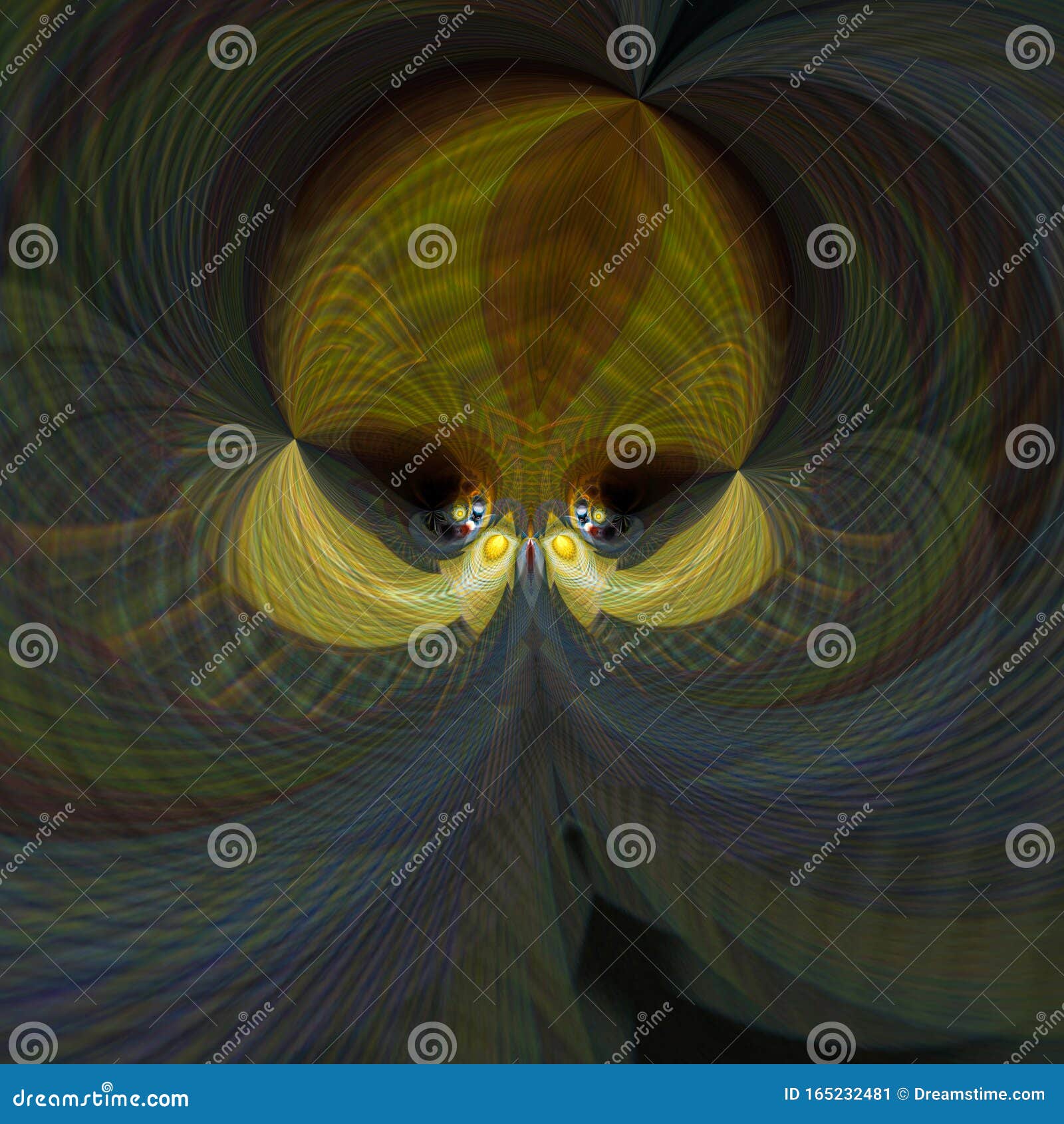 Imaginative Colored Abstract Faces, Eyes As a Twirl Illustration Stock ...