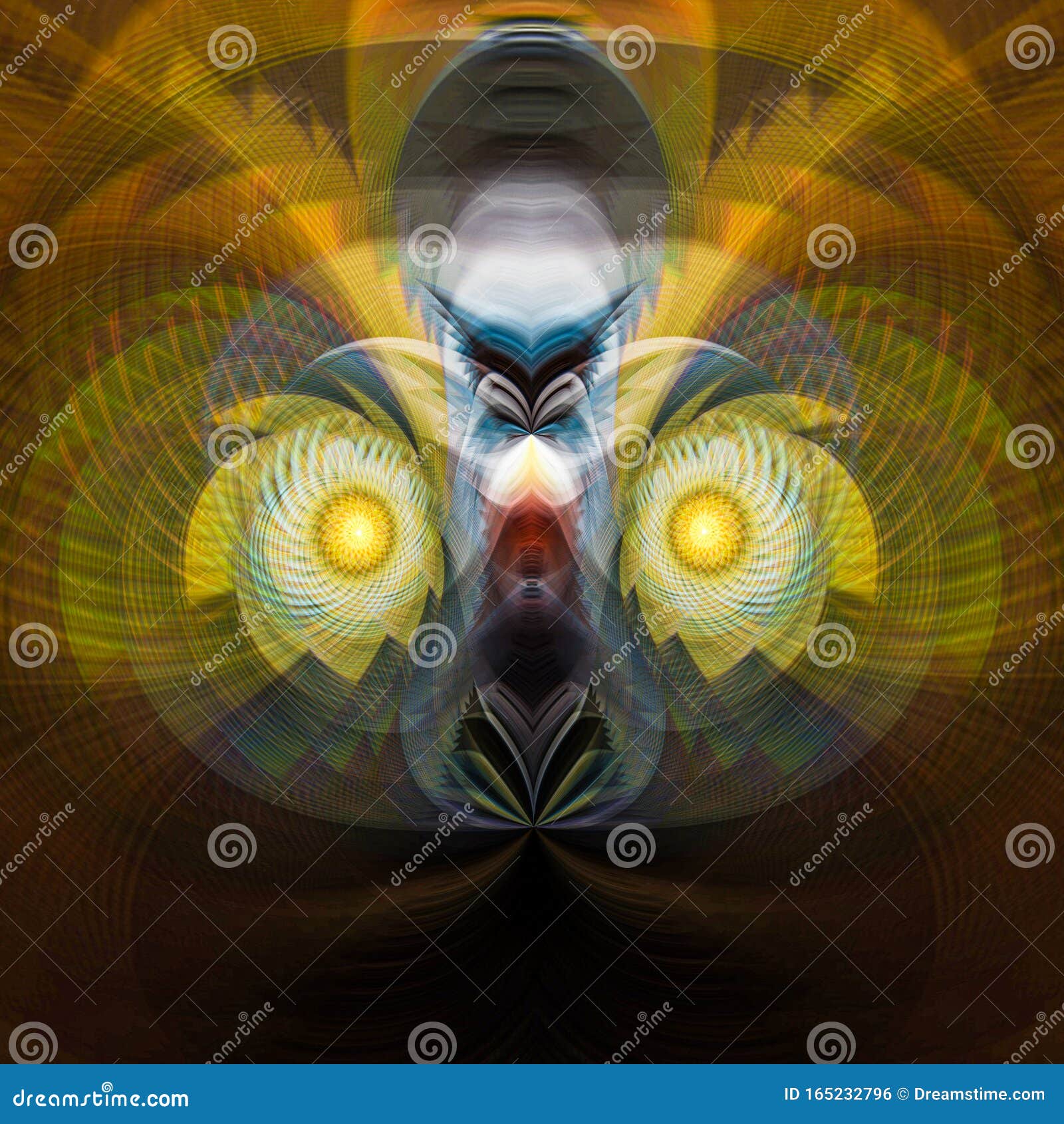 Imaginative Colored Abstract Faces, Eyes As a Twirl Illustration Stock ...