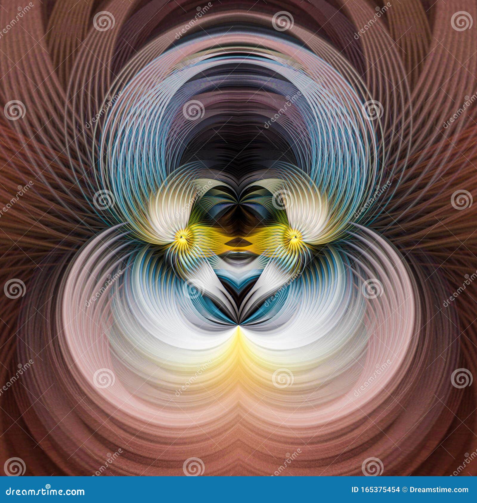 Imaginative Colored Abstract Faces, Eyes As a Twirl Illustration Stock ...